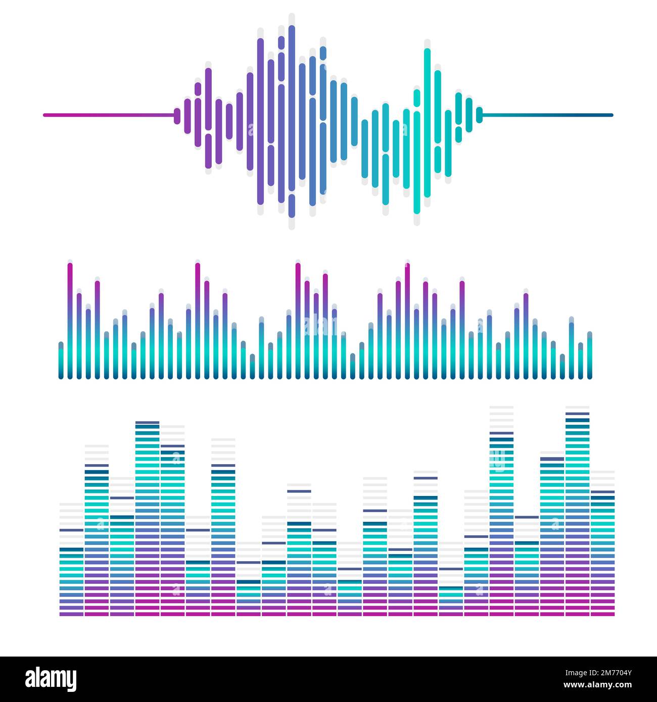 Sound wave equalizer vector design set Stock Vector Image & Art - Alamy