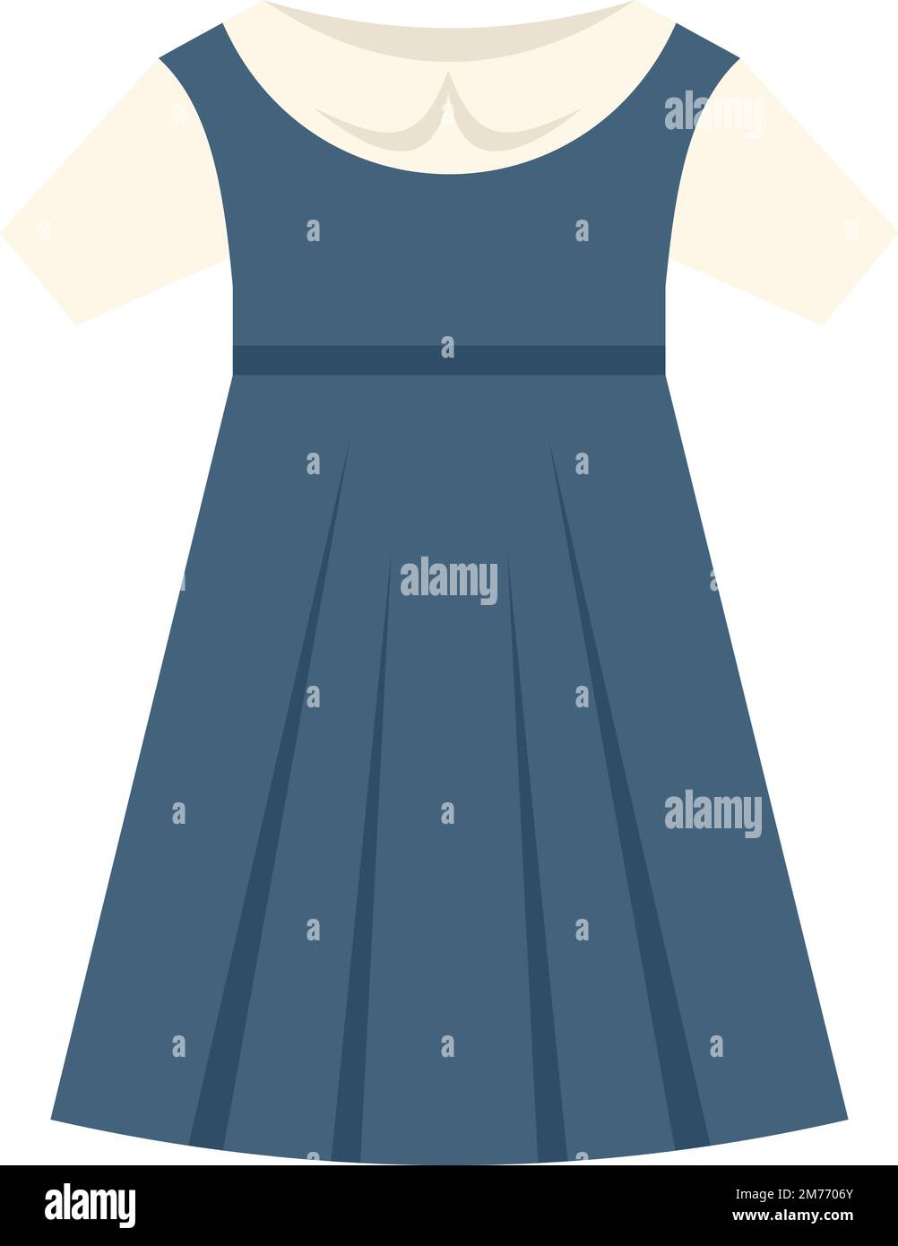 Dress uniform icon flat vector. School girl. Fashion child isolated ...