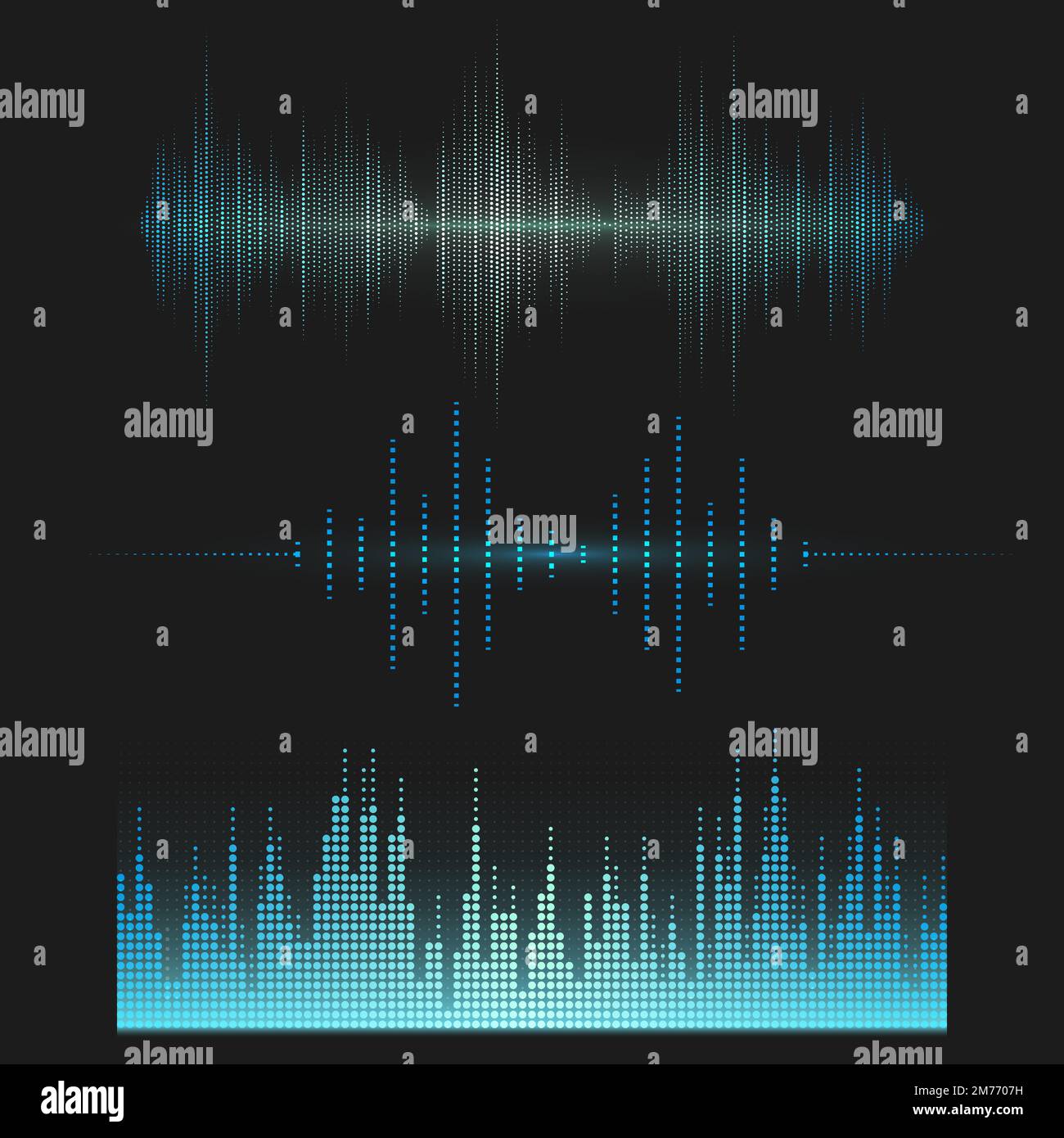 Sound wave equalizer vector design set Stock Vector Image & Art - Alamy