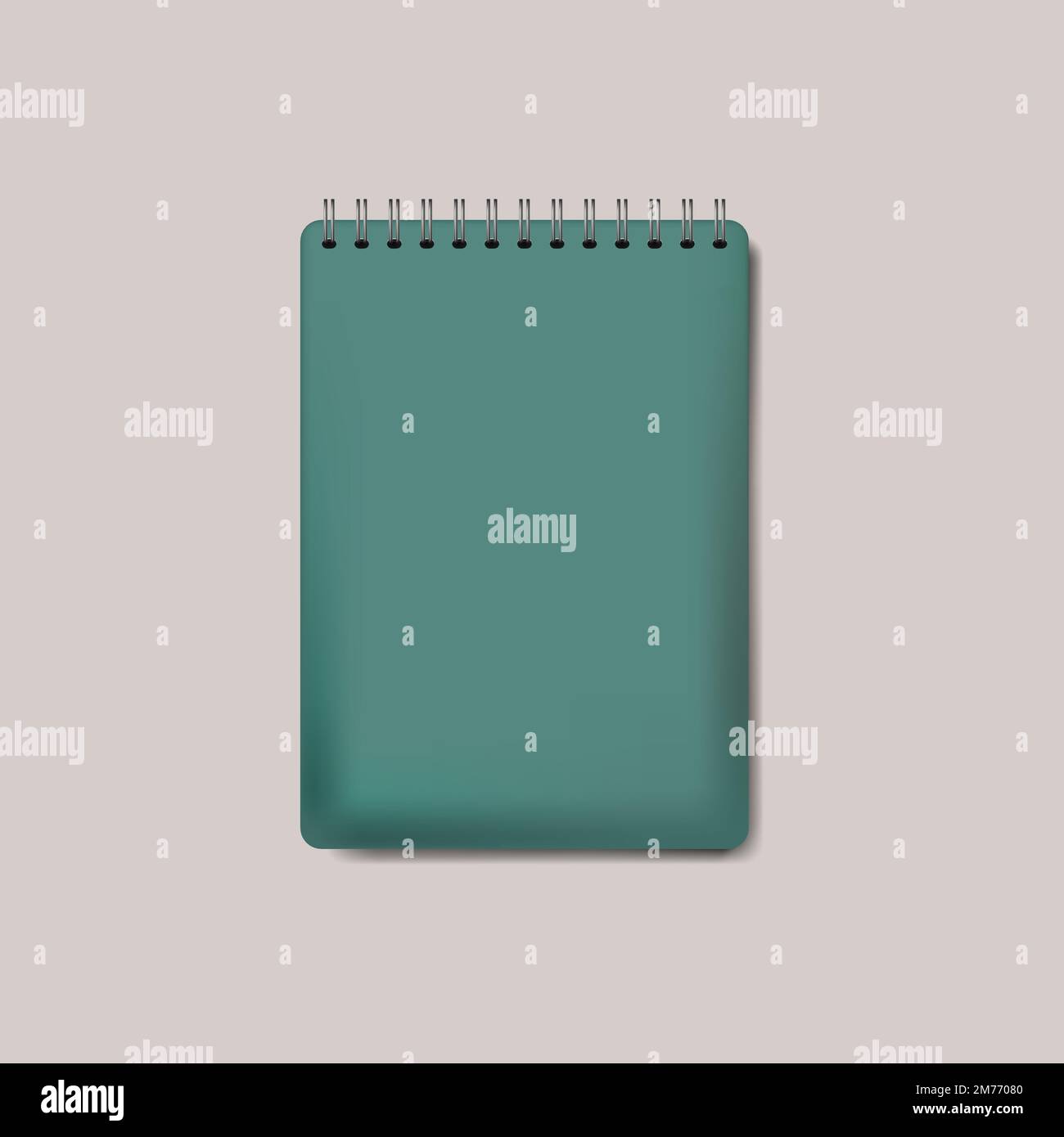 Spiral green notebook mockup isolated vector Stock Vector Image & Art ...