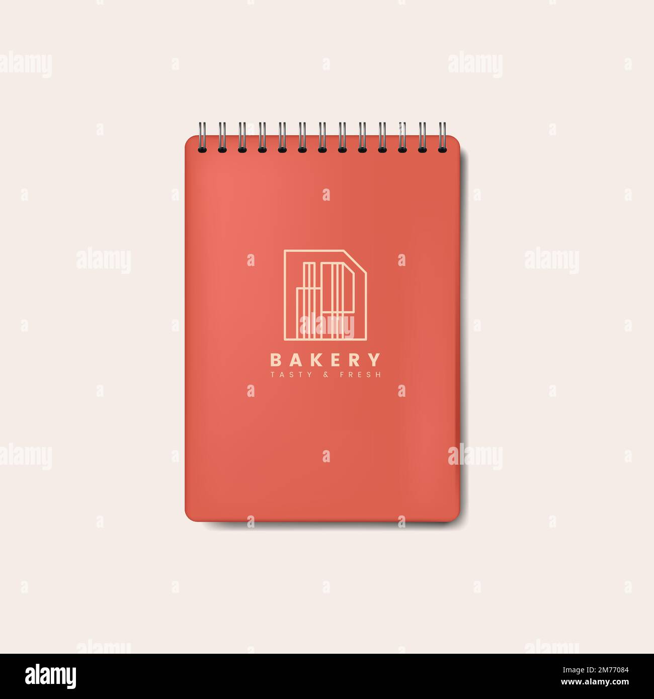 Spiral red notebook mockup isolated vector Stock Vector Image & Art - Alamy