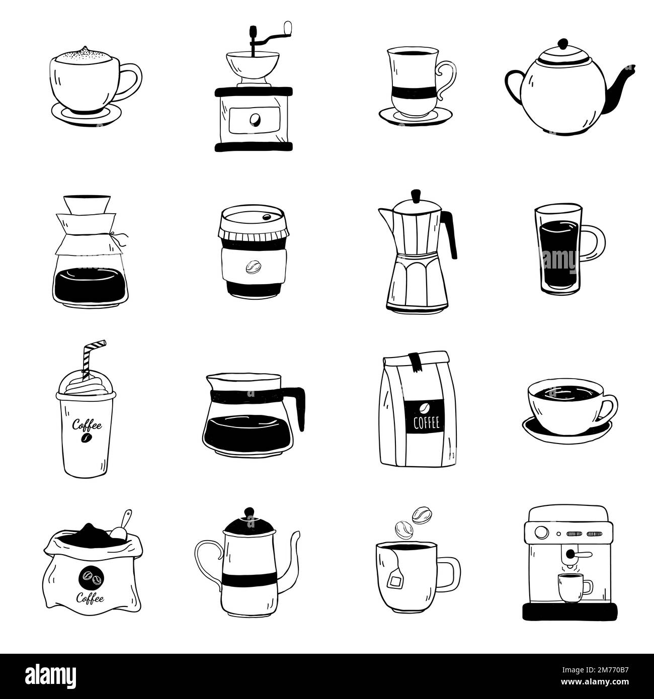 Coffee machine beans bag Stock Vector Images - Alamy