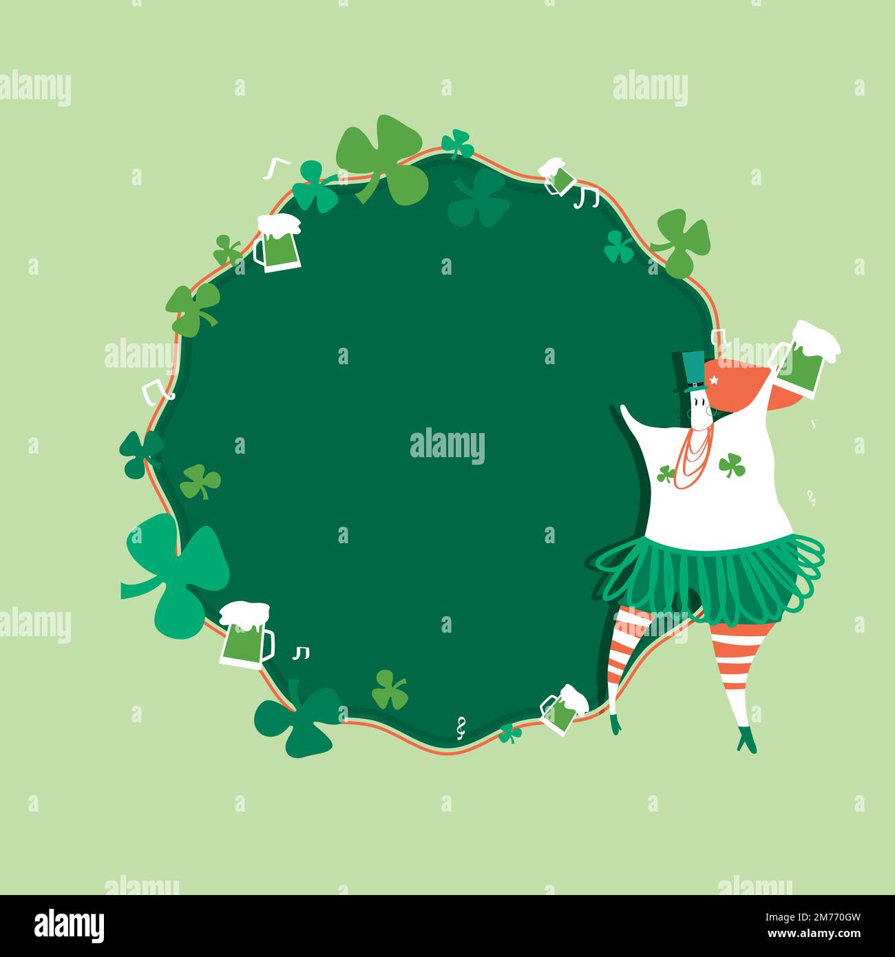 St. Patrick's Day celebration set layout vector Stock Vector Image ...
