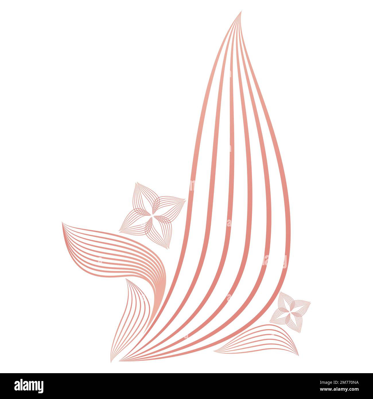 beautiful flower petals, flower line design Stock Photo - Alamy