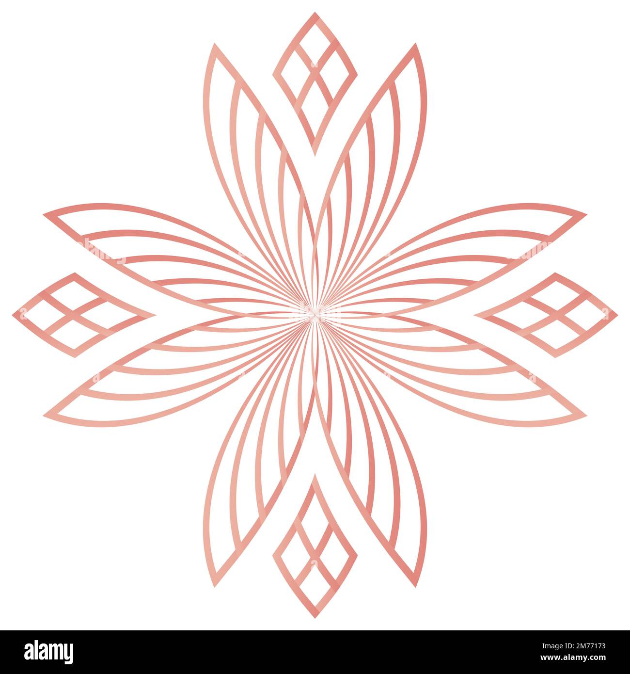 beautiful flower petals, flower line design Stock Photo - Alamy