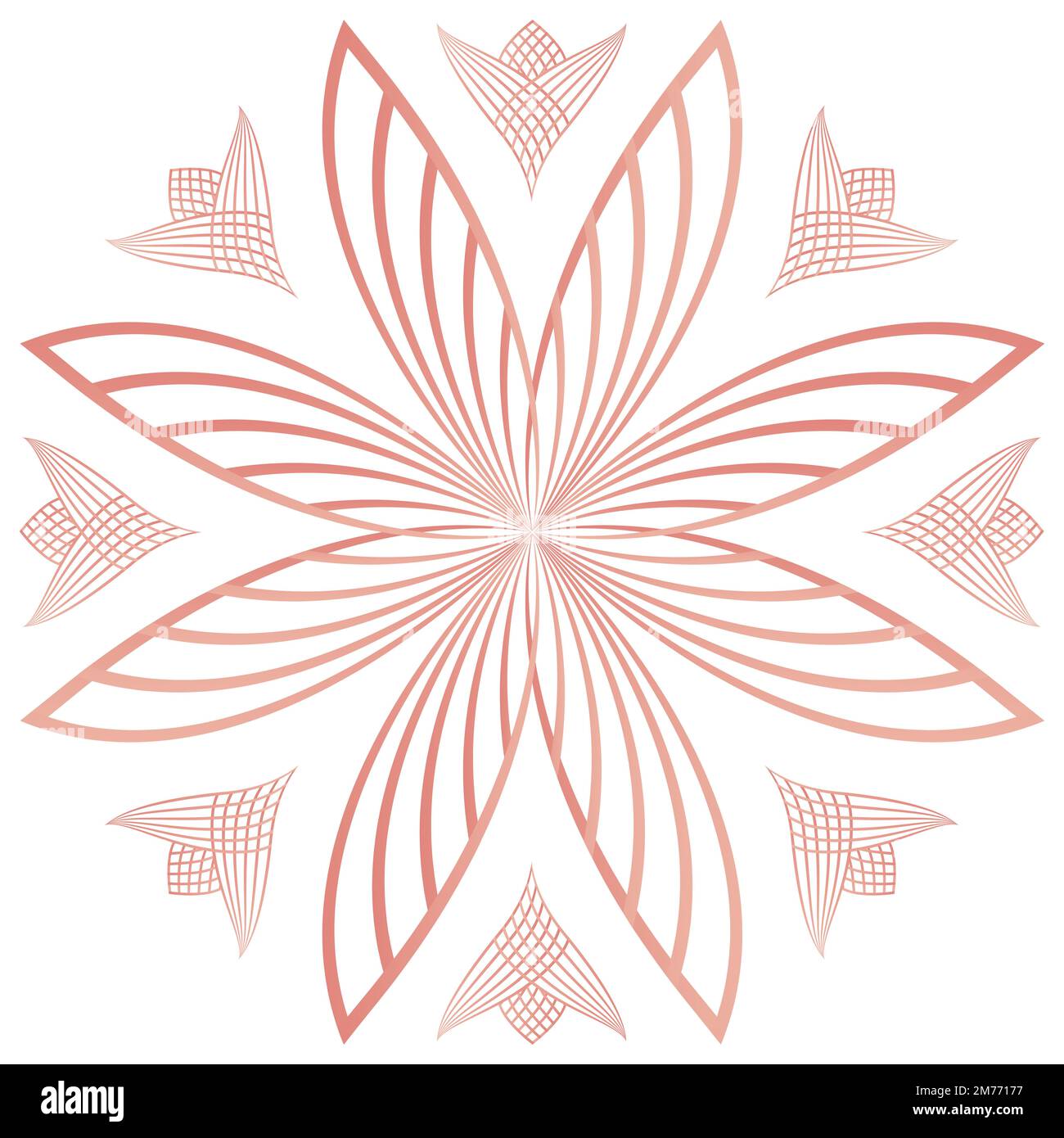beautiful flower petals, flower line design Stock Photo - Alamy
