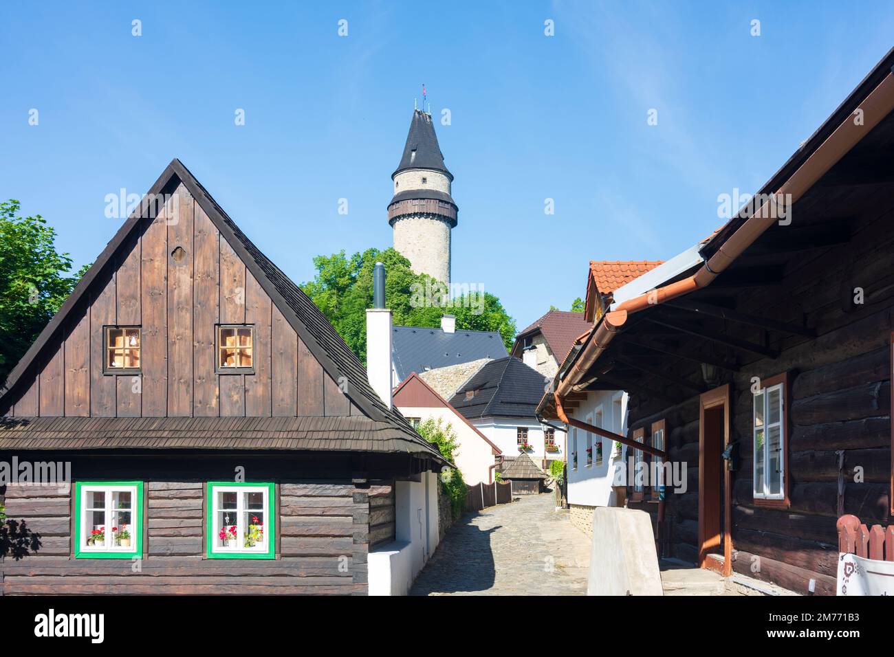 Typical moravian wooden houses hi-res stock photography and images - Alamy
