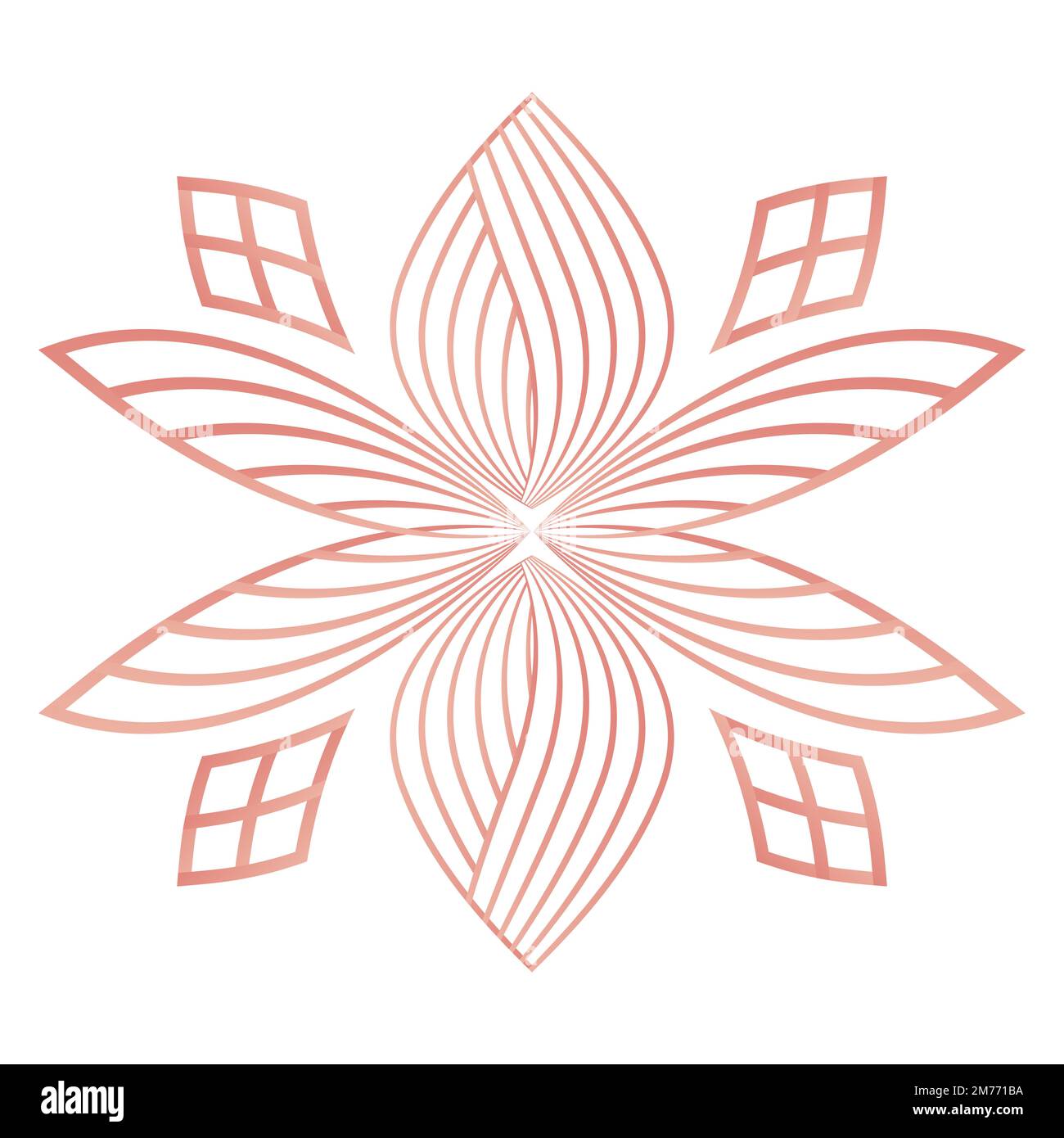 beautiful flower petals, flower line design Stock Photo - Alamy