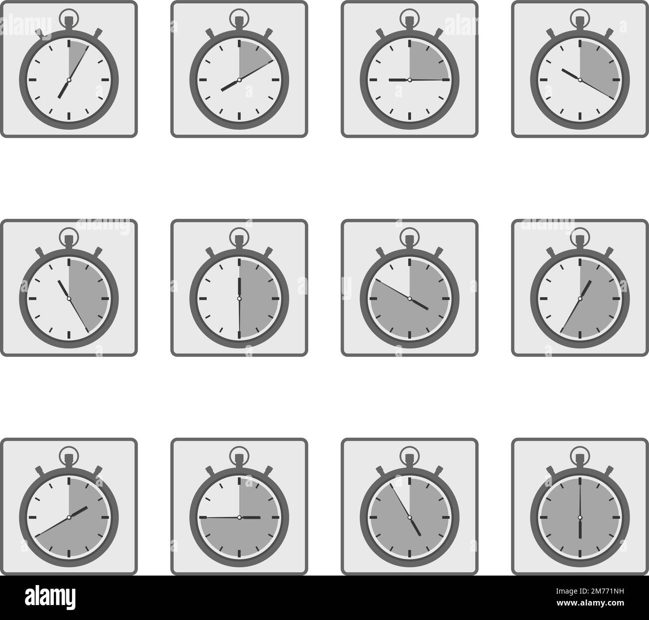 Set of simple icons of timers, vector eps10 illustration Stock Vector ...