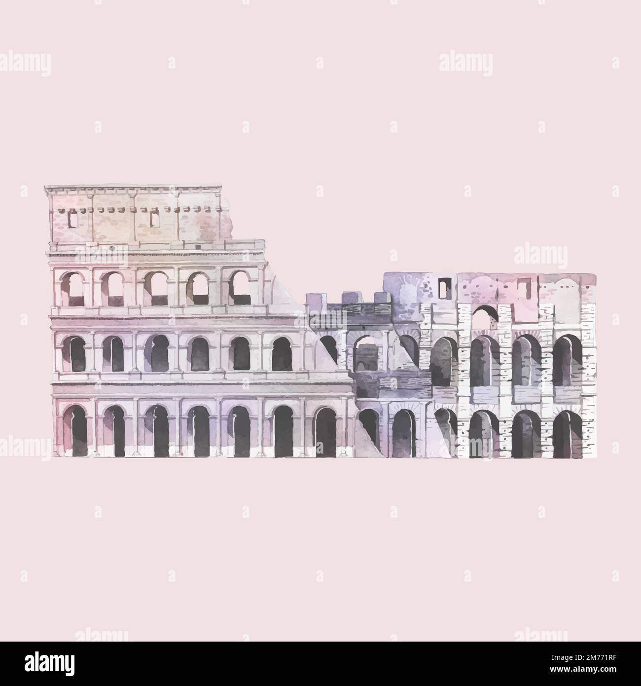 The colosseum in rome and the world cultural heritage Stock Vector ...