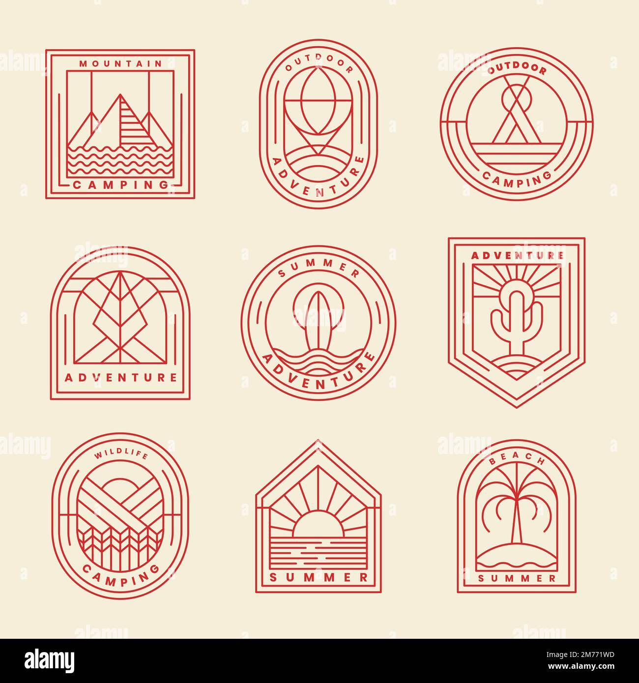 Set of adventure logo vector Stock Vector Image & Art - Alamy