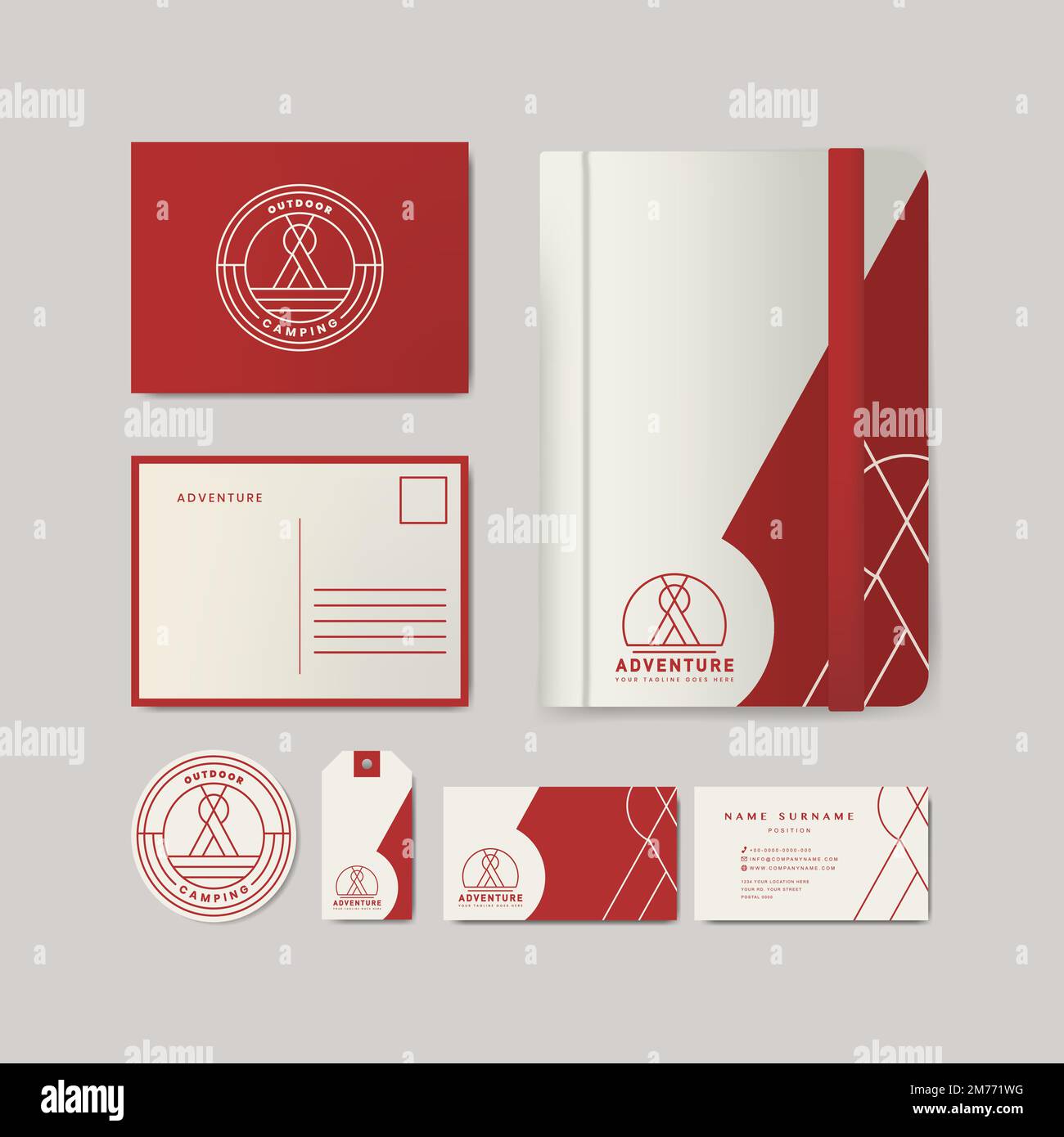 Set of company merchandise with logo Stock Vector Image & Art - Alamy