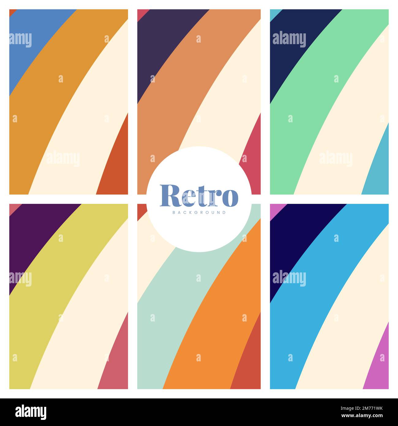 Set of colorful retro print backgrounds Stock Vector Image & Art - Alamy
