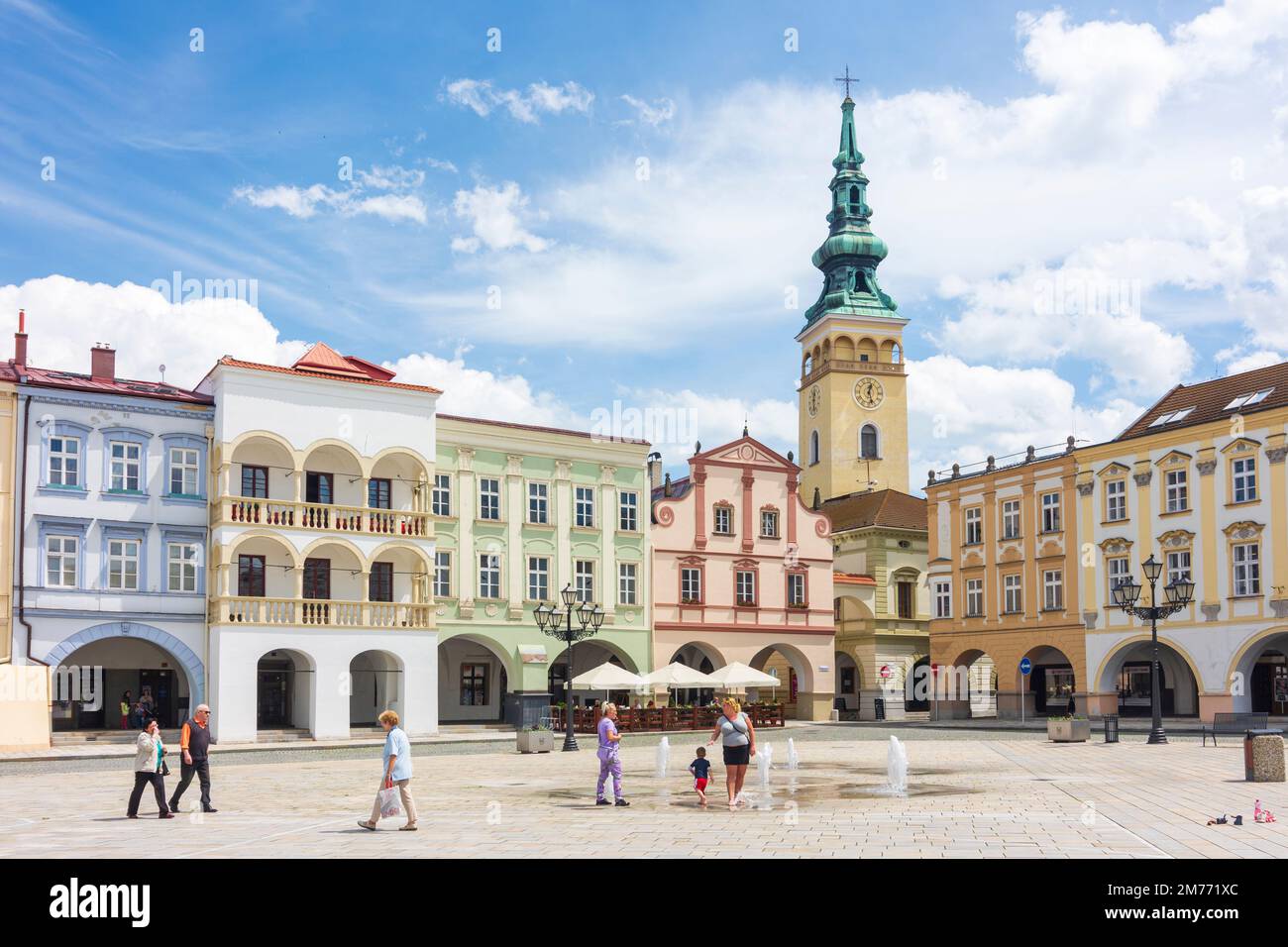 Novy Jicin (Neu Titschein, Neutitschein): Masarykovo Square with the ...