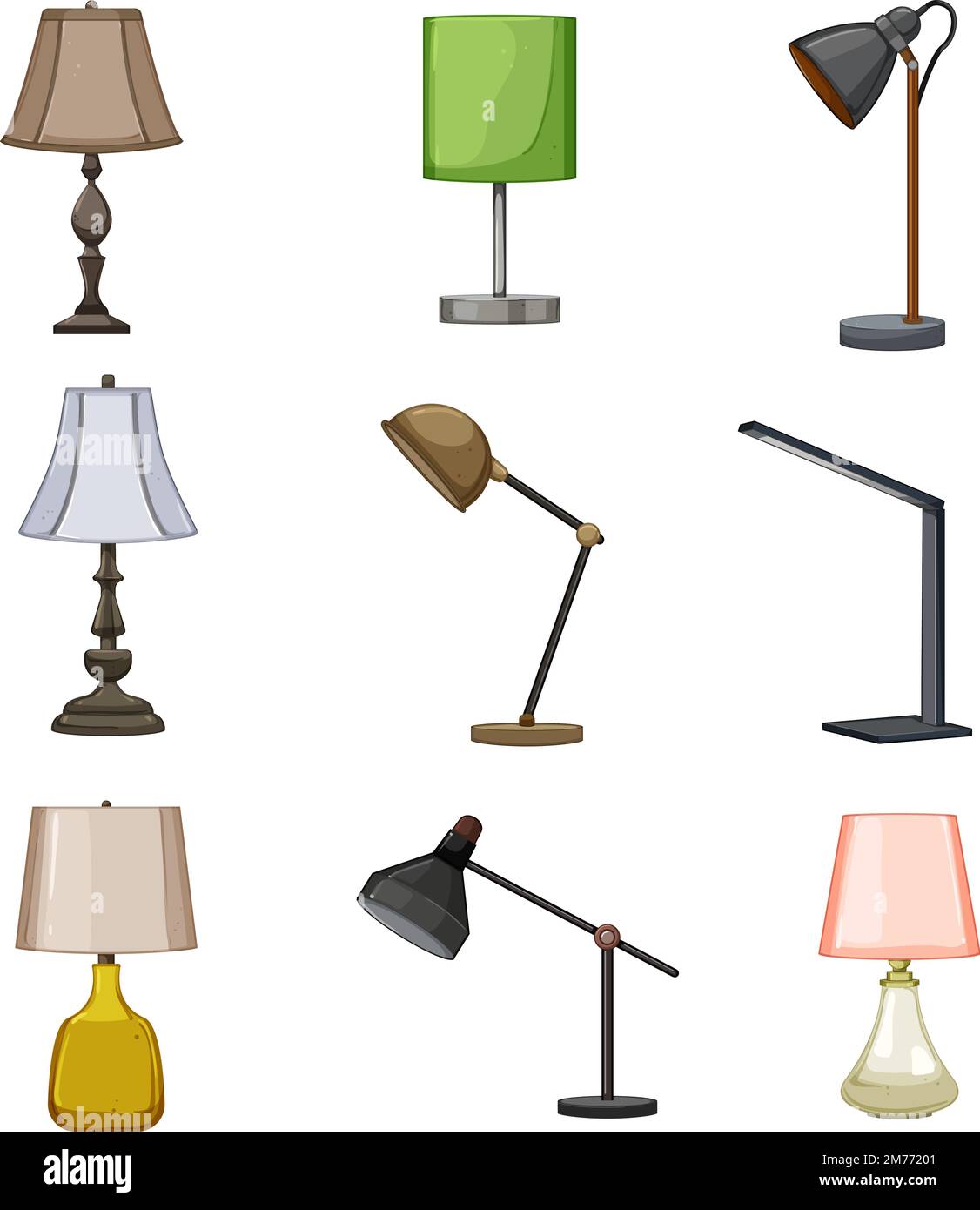 lamp table set cartoon vector illustration Stock Vector Image & Art - Alamy