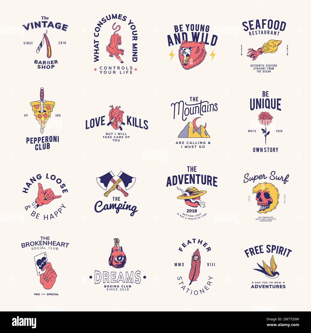 Vector set vintage letters Stock Vector Images - Alamy