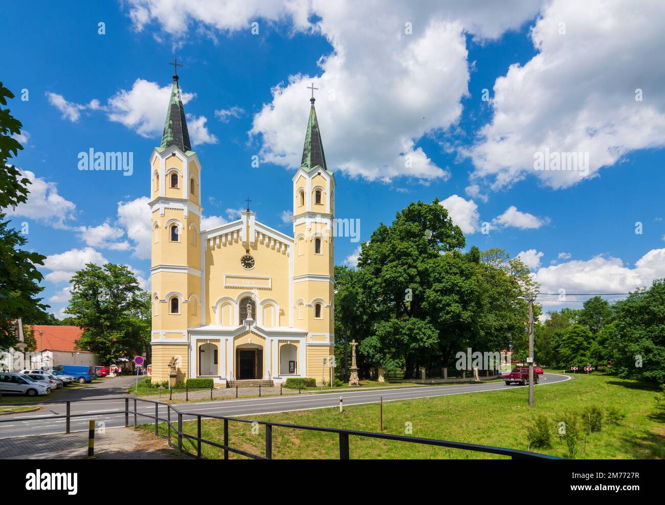 Kunin (Kunewald) : Kunin Castle with the Church of the Exaltation of ...