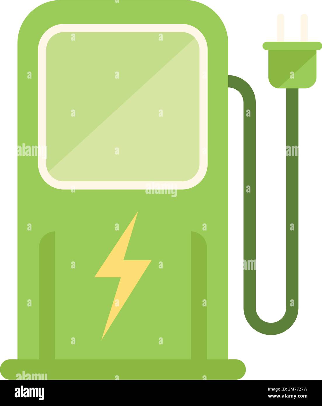 Eco fuel station icon flat vector. Clean nature. Solar plant isolated ...