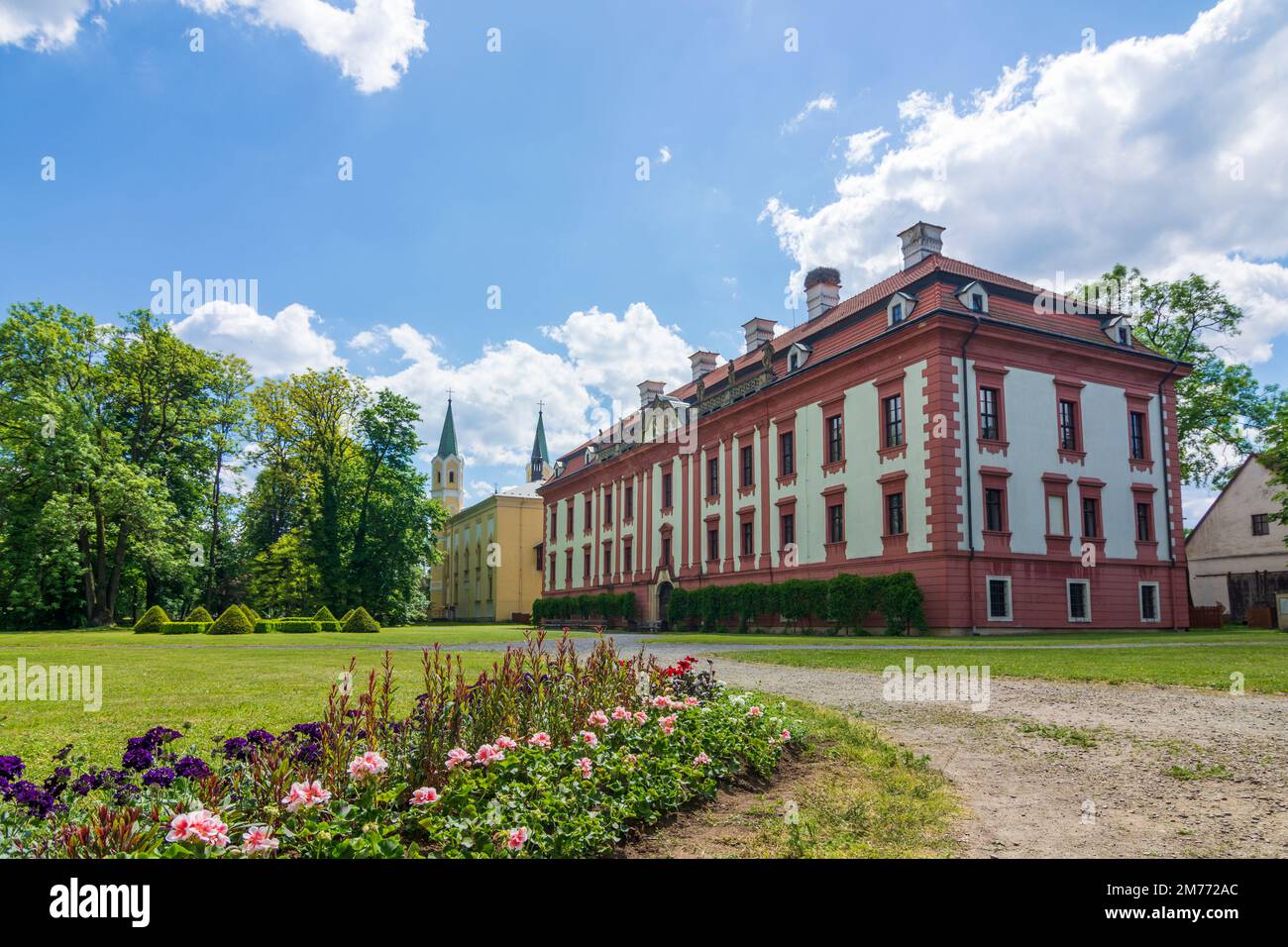 Kunin (Kunewald) : Kunin Castle with the Church of the Exaltation of ...