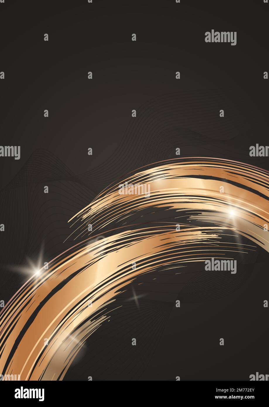 Golden wave abstract background vector Stock Vector Image & Art - Alamy