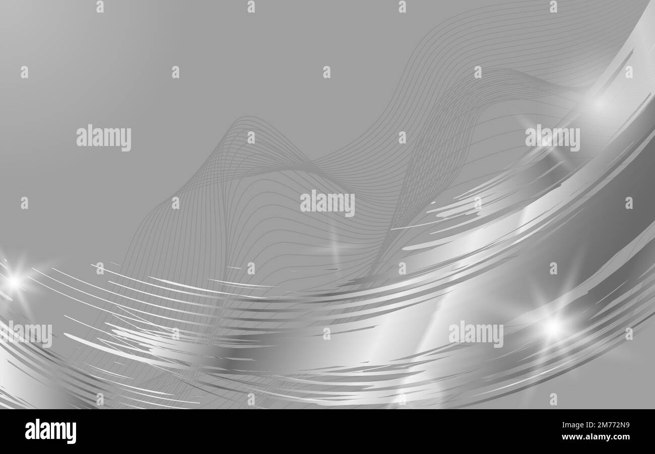 Silver wave abstract background vector Stock Vector Image & Art - Alamy