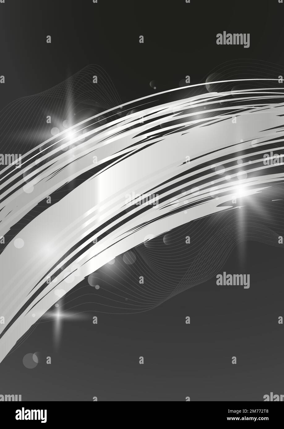 Silver wave abstract background vector Stock Vector Image & Art - Alamy