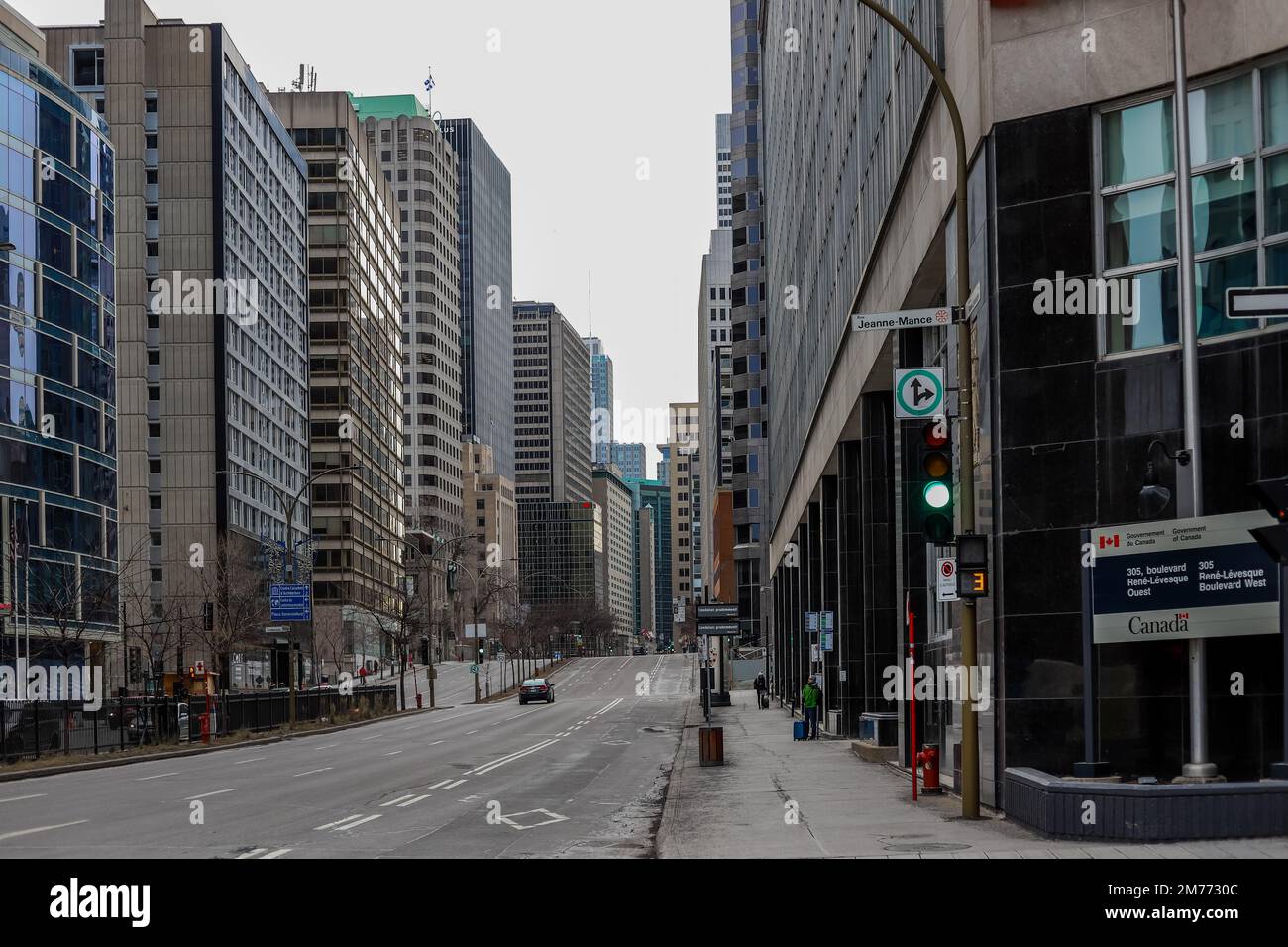 Montreal modern architecture - urban style, high-rise buildings, glass ...