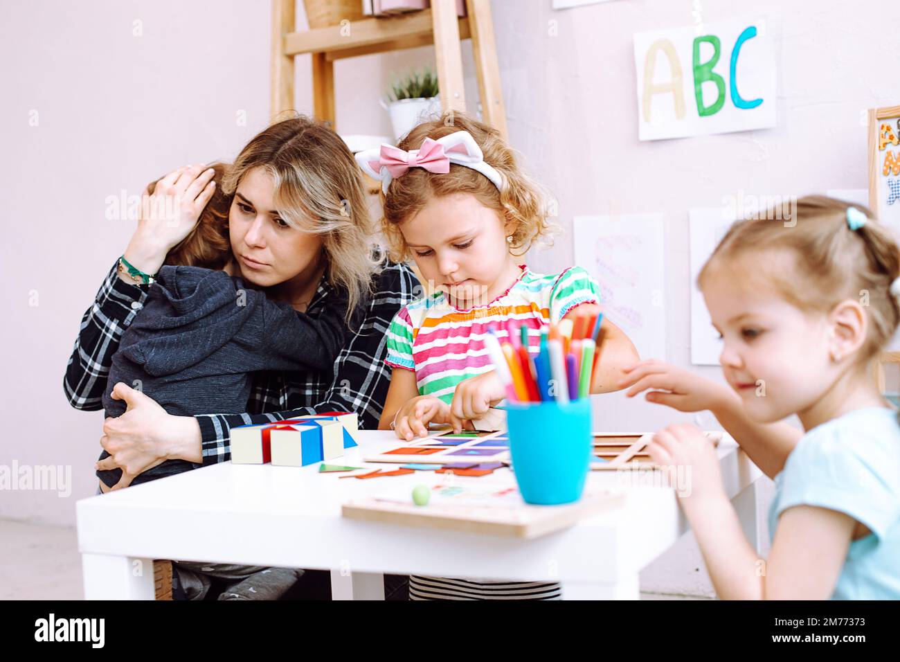 5 boy cry classroom hi-res stock photography and images - Alamy