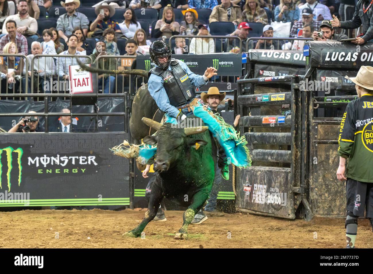 NEW YORK, NEW YORK - JANUARY 07: Cole Melancon rides Night Train during ...