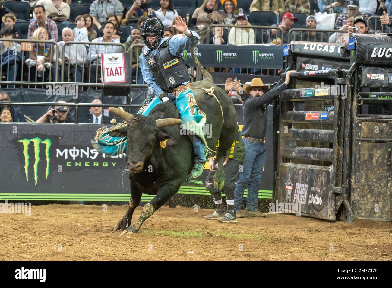 NEW YORK, NEW YORK - JANUARY 07: Cole Melancon rides Night Train during ...