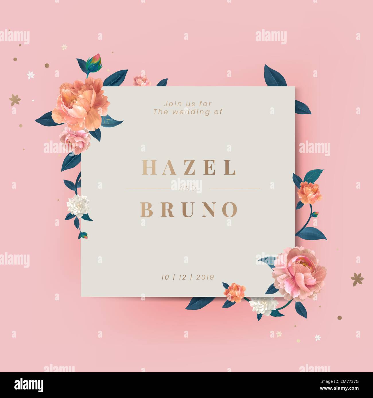 Wedding invitation design vector hi-res stock photography and images ...