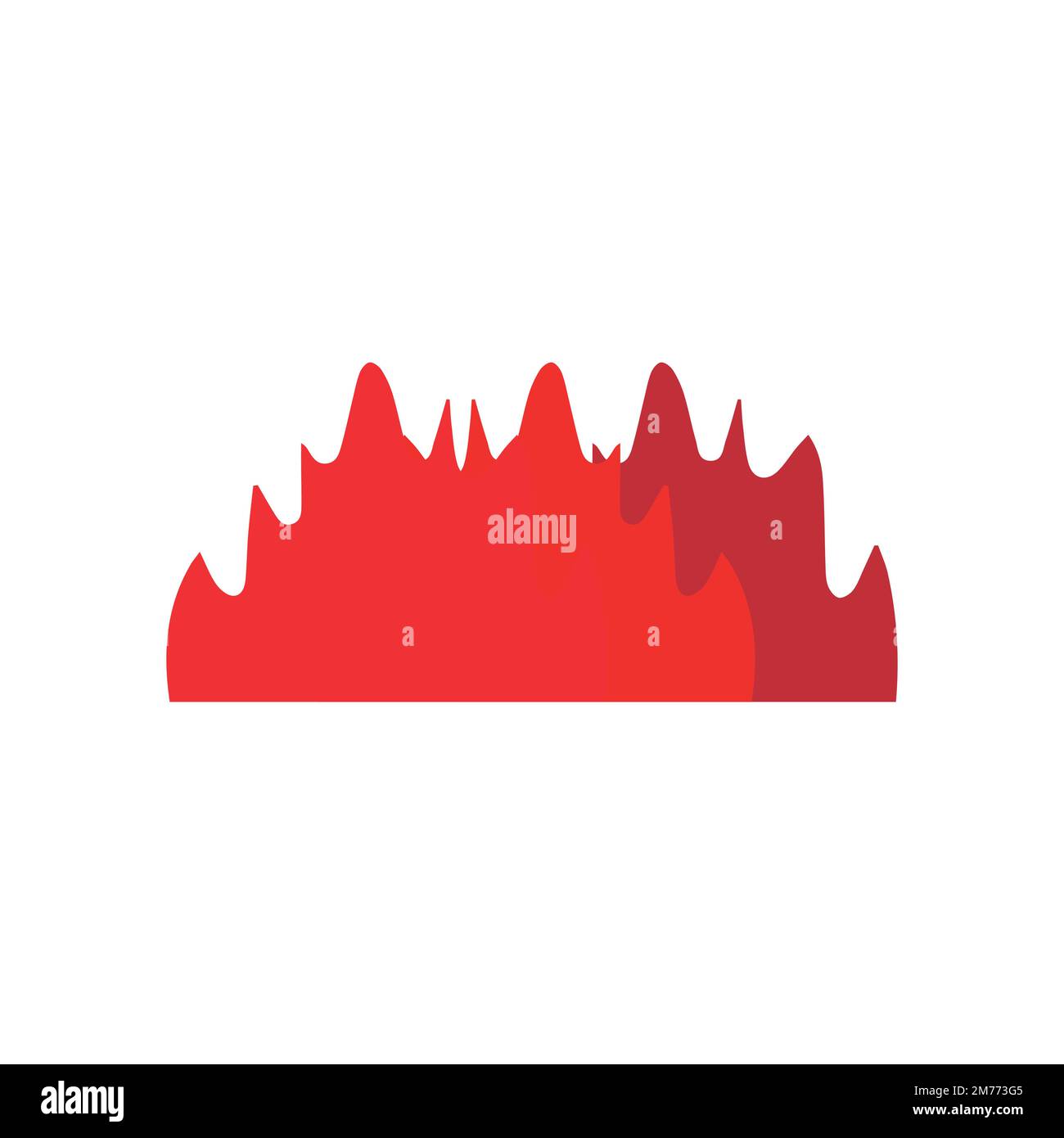 Fire icon. Simple style fire emergency public service advertisement ...