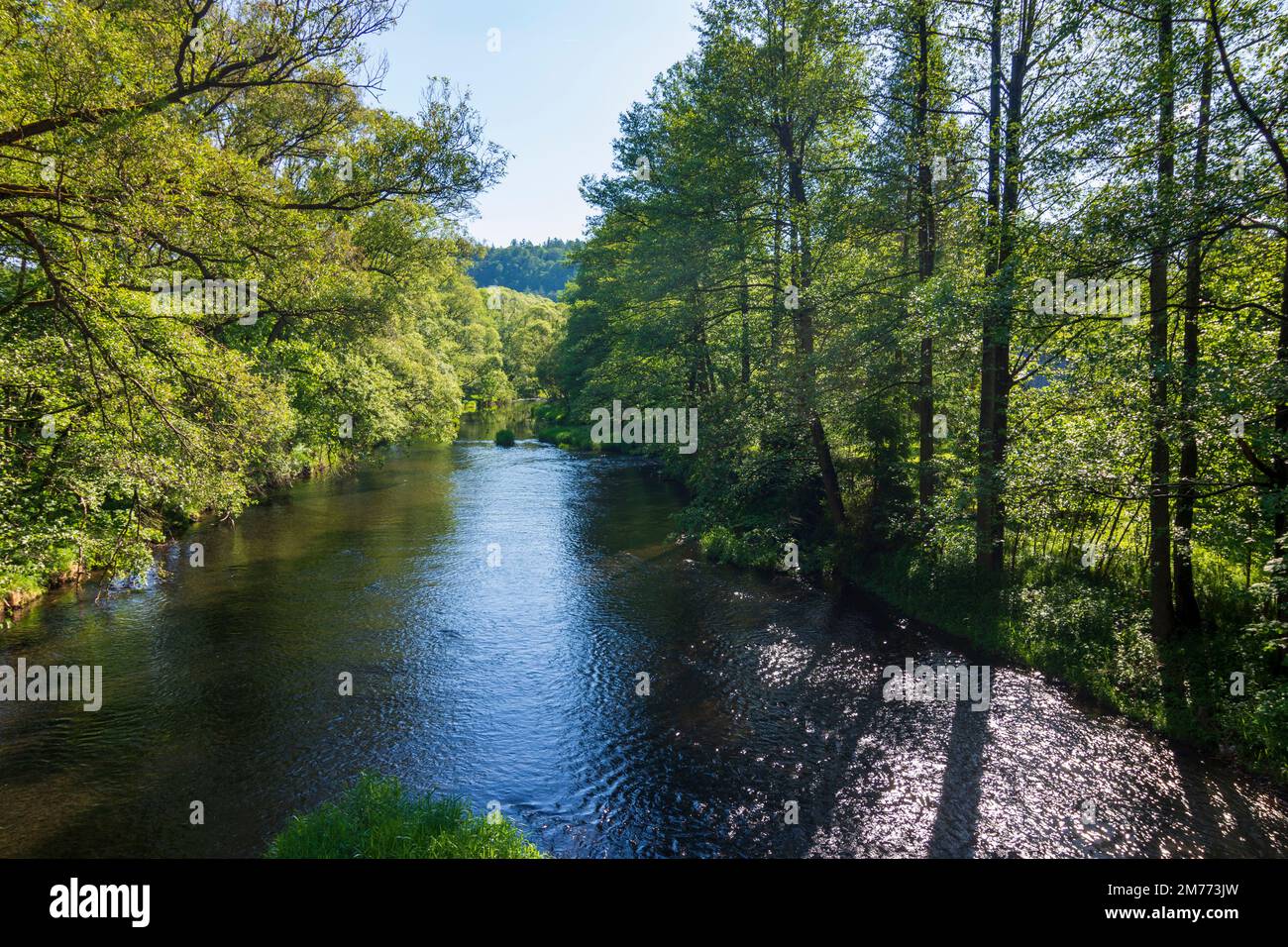 Janske Koupele (Bad Johannisbrunn): river Moravice (Mohra) in ...