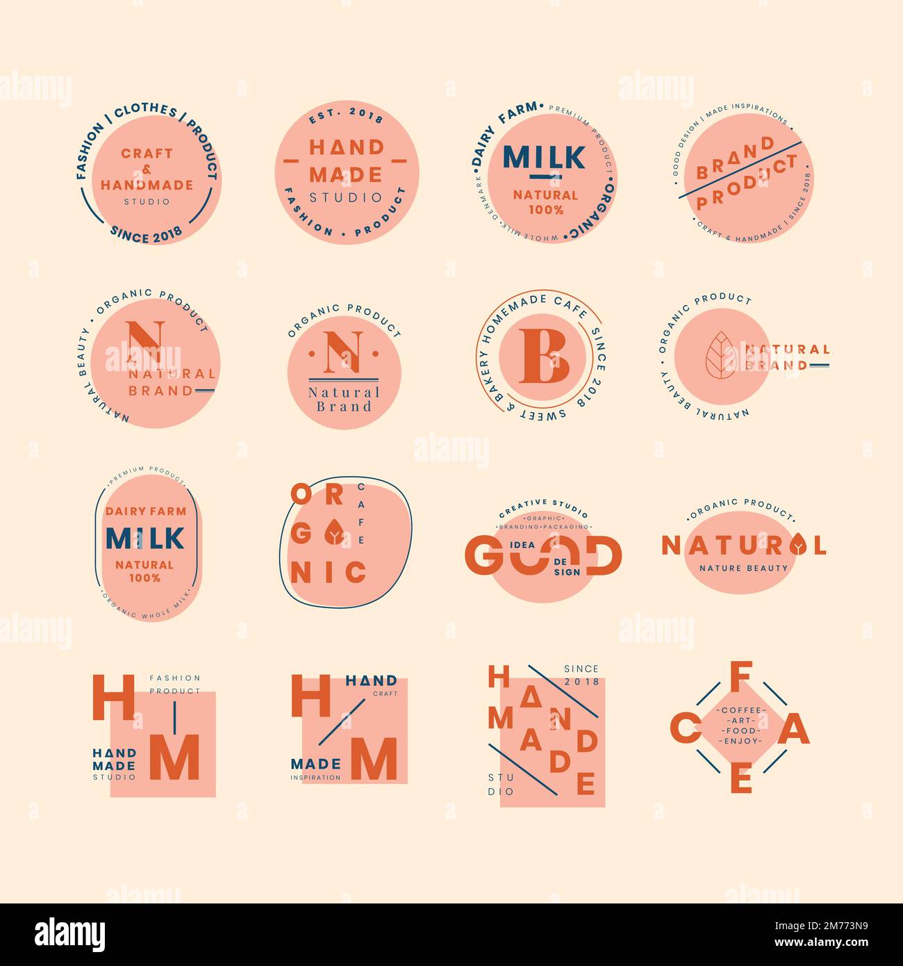 Set of logo badge design vectors Stock Vector Image & Art - Alamy