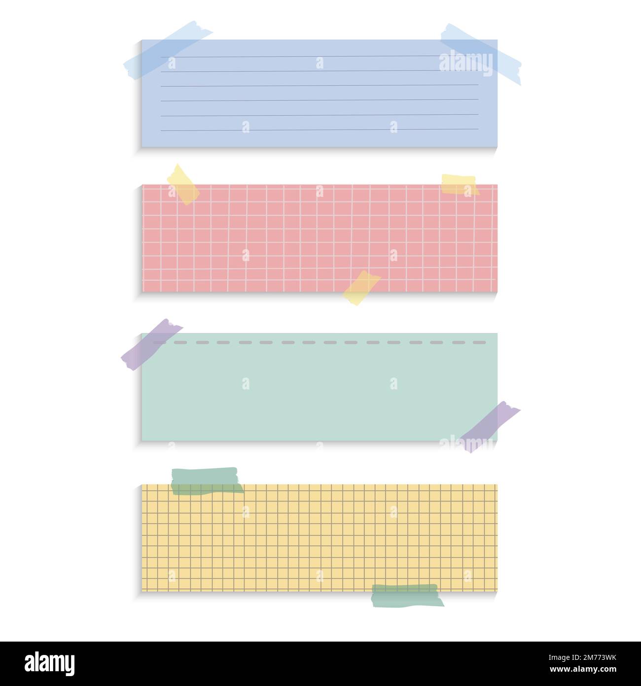 Set planner paper notes Cut Out Stock Images & Pictures - Alamy