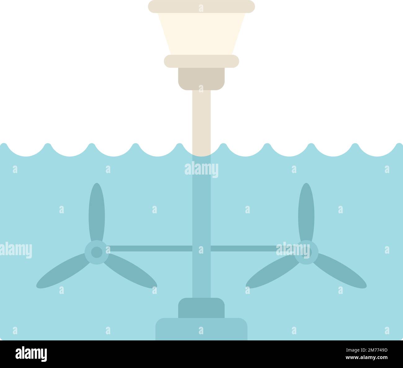 Water turbine icon flat vector. Hydro plant. Station electric isolated ...