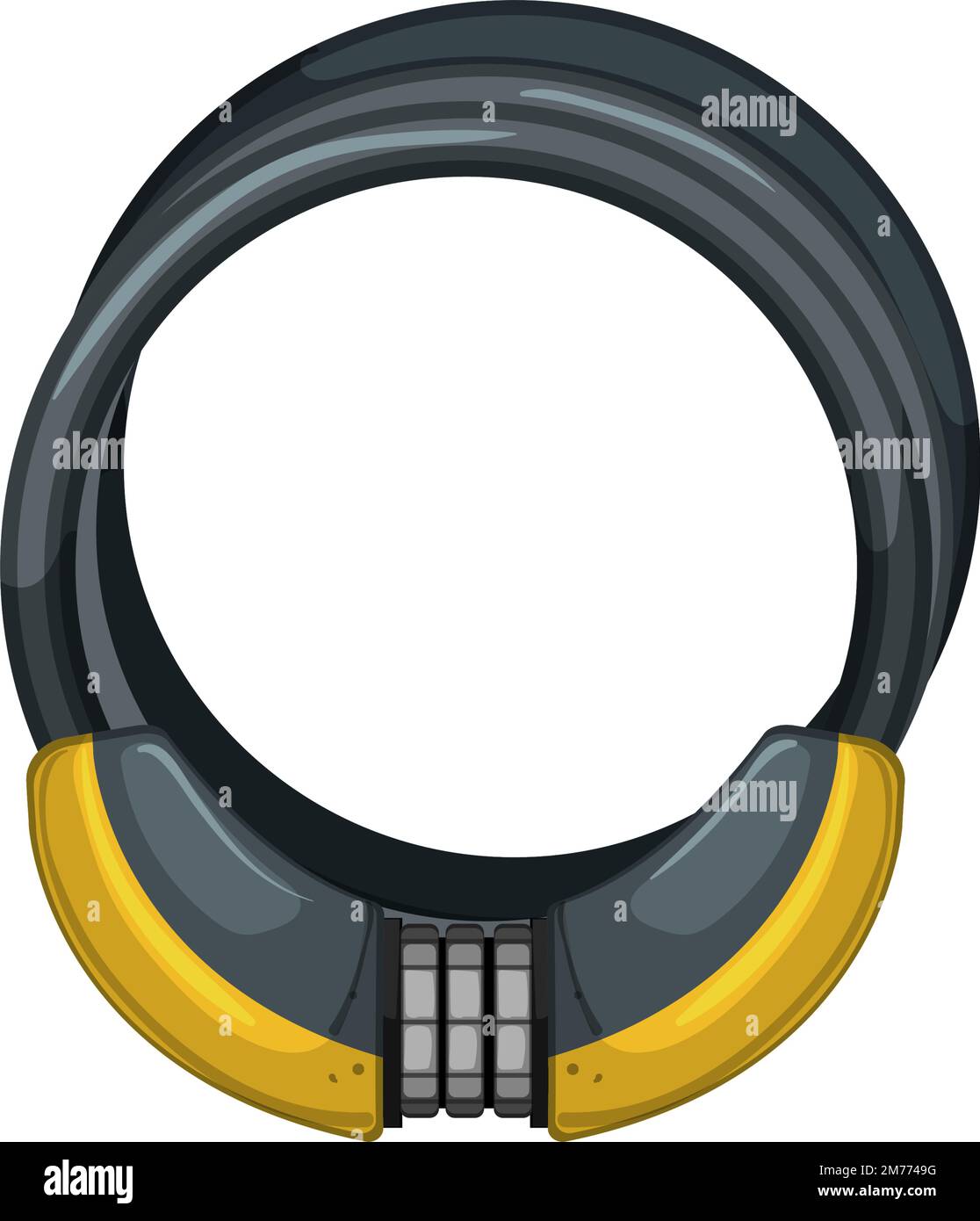 ride bicycle lock cartoon vector illustration Stock Vector Image & Art ...