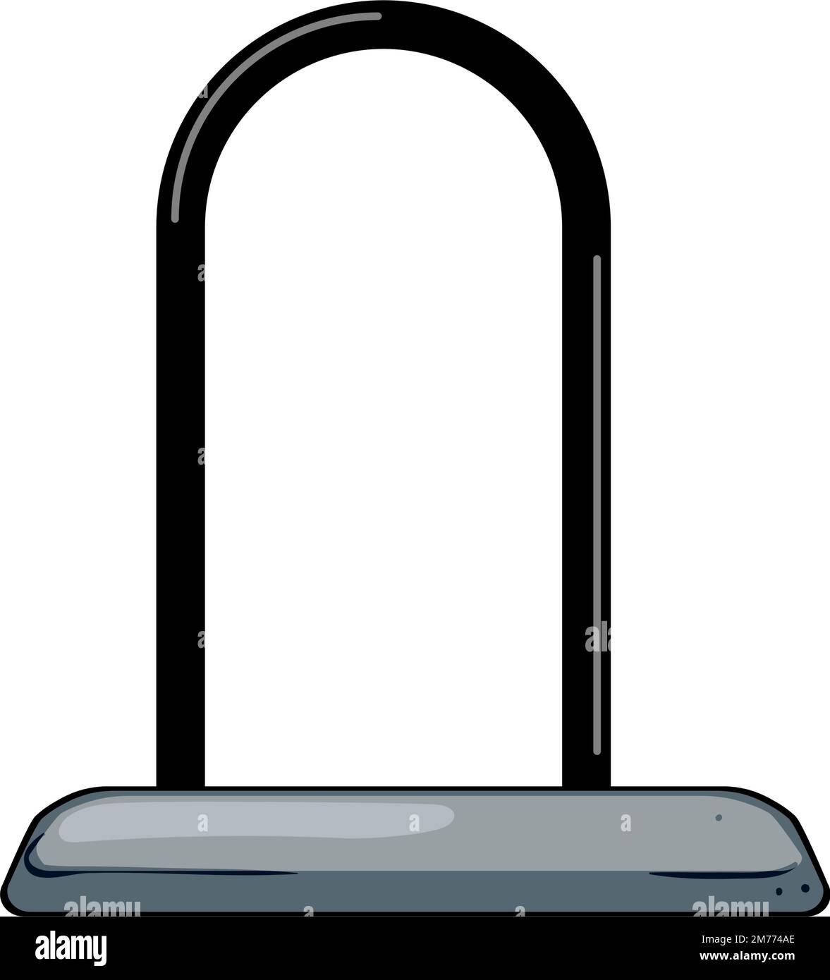 road bicycle lock cartoon vector illustration Stock Vector Image & Art ...