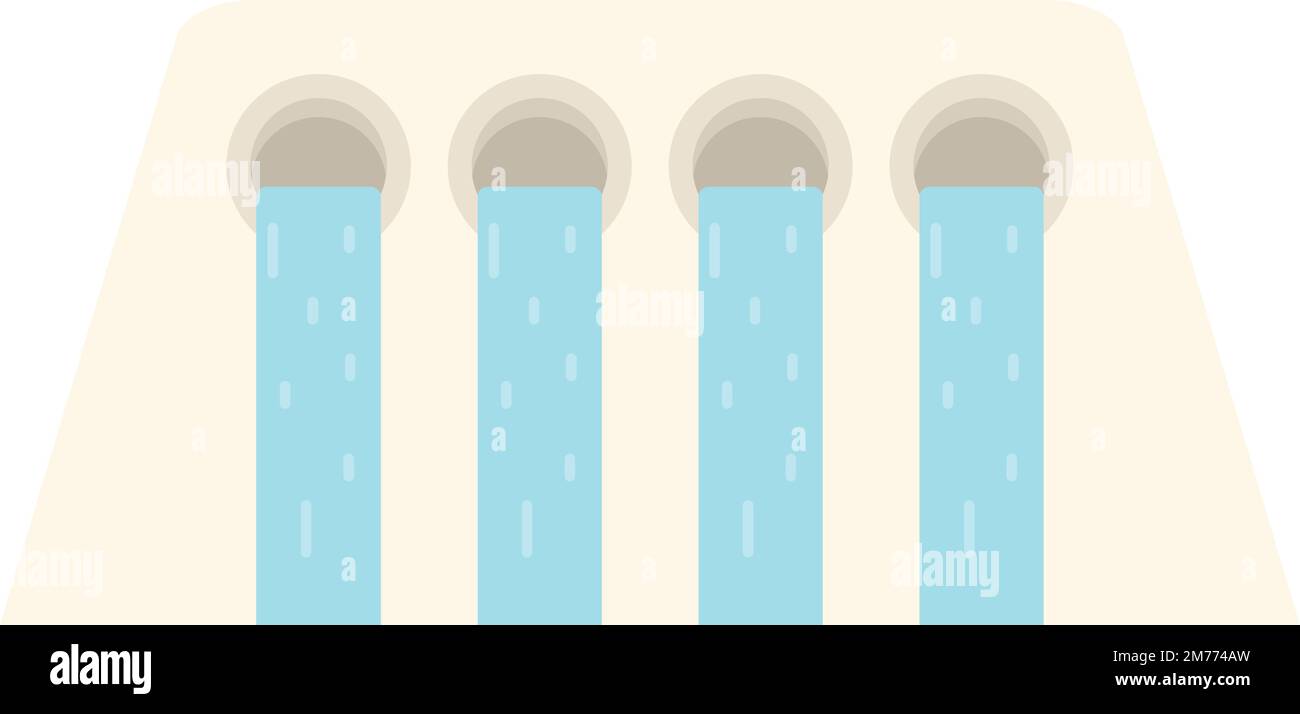 Water power station icon flat vector. Hydro plant. Electric turbine ...