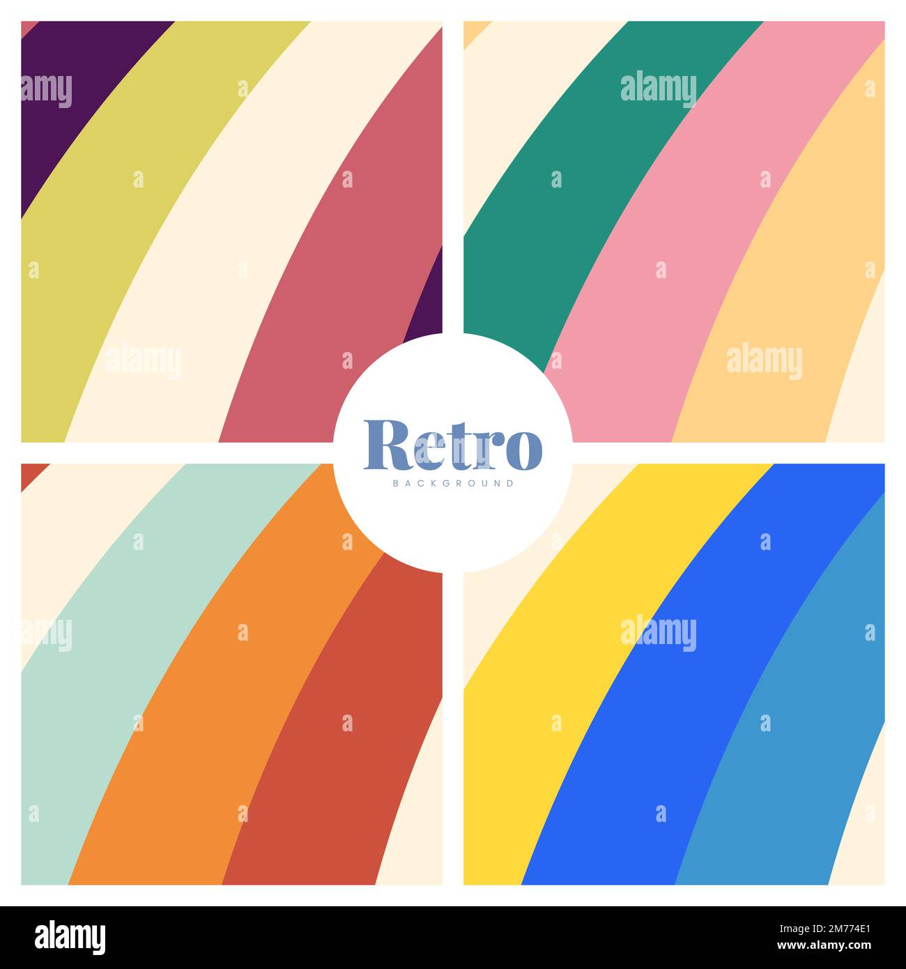 Set of colorful retro print backgrounds Stock Vector Image & Art - Alamy