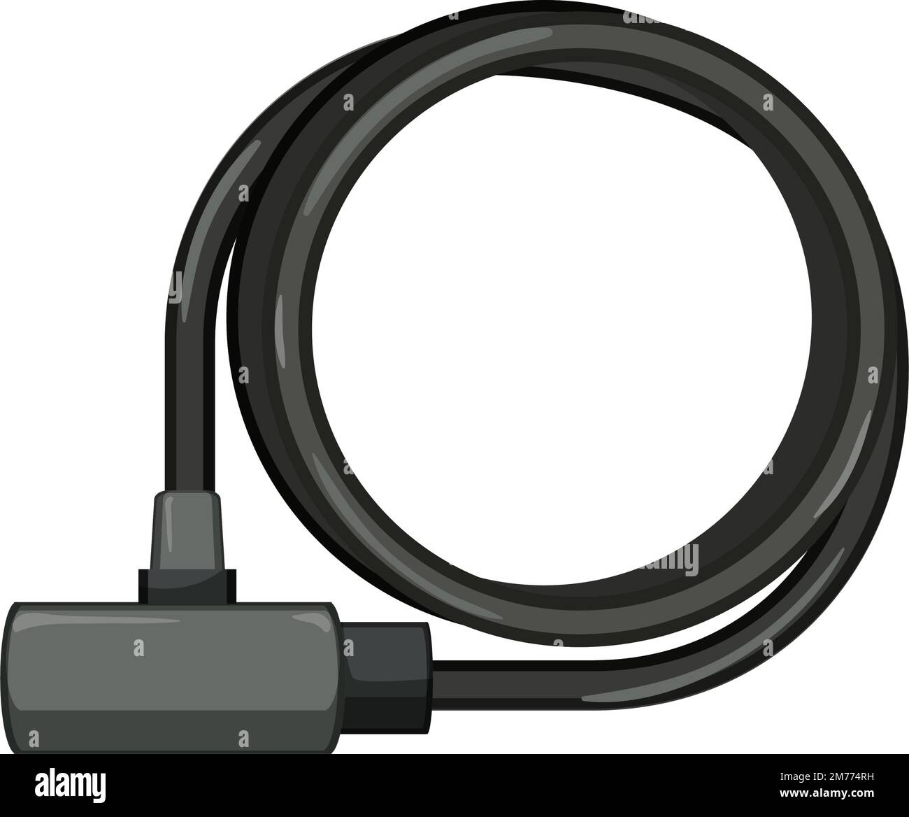 city bicycle lock cartoon vector illustration Stock Vector Image & Art ...