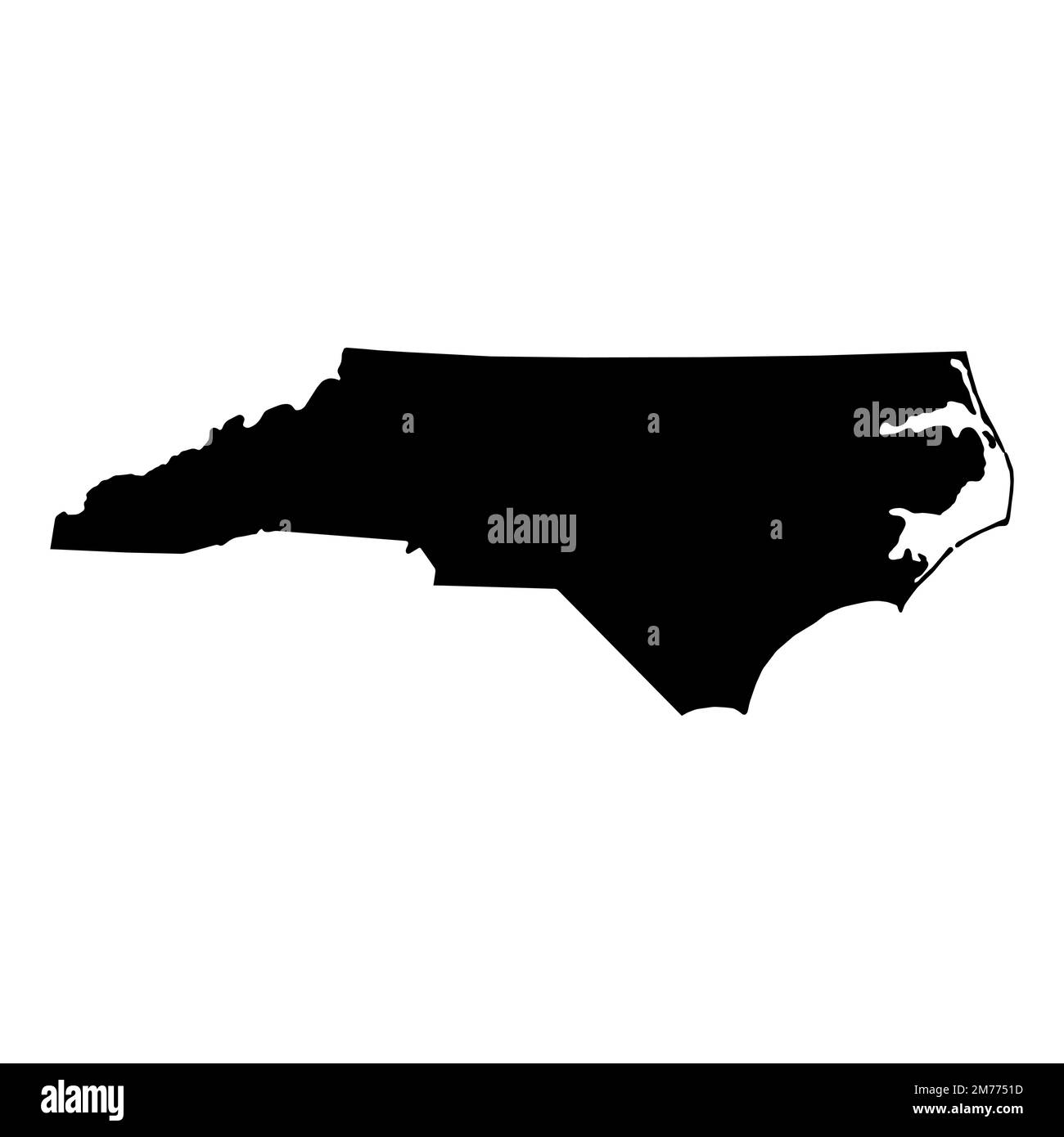 North Carolina map shape, united states of america. Flat concept symbol ...