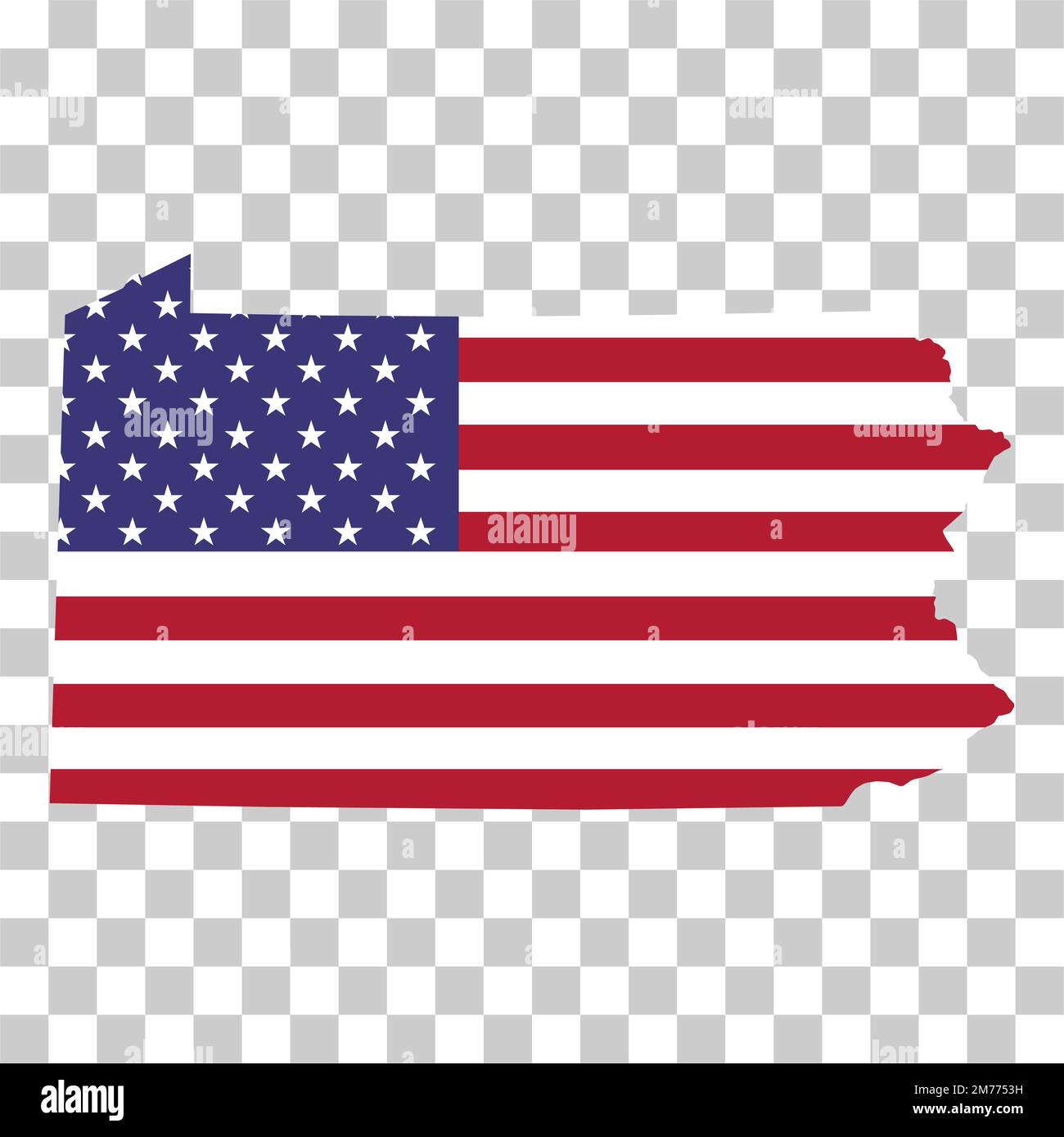 Pennsylvania map shape, united states of america. Flat concept icon ...