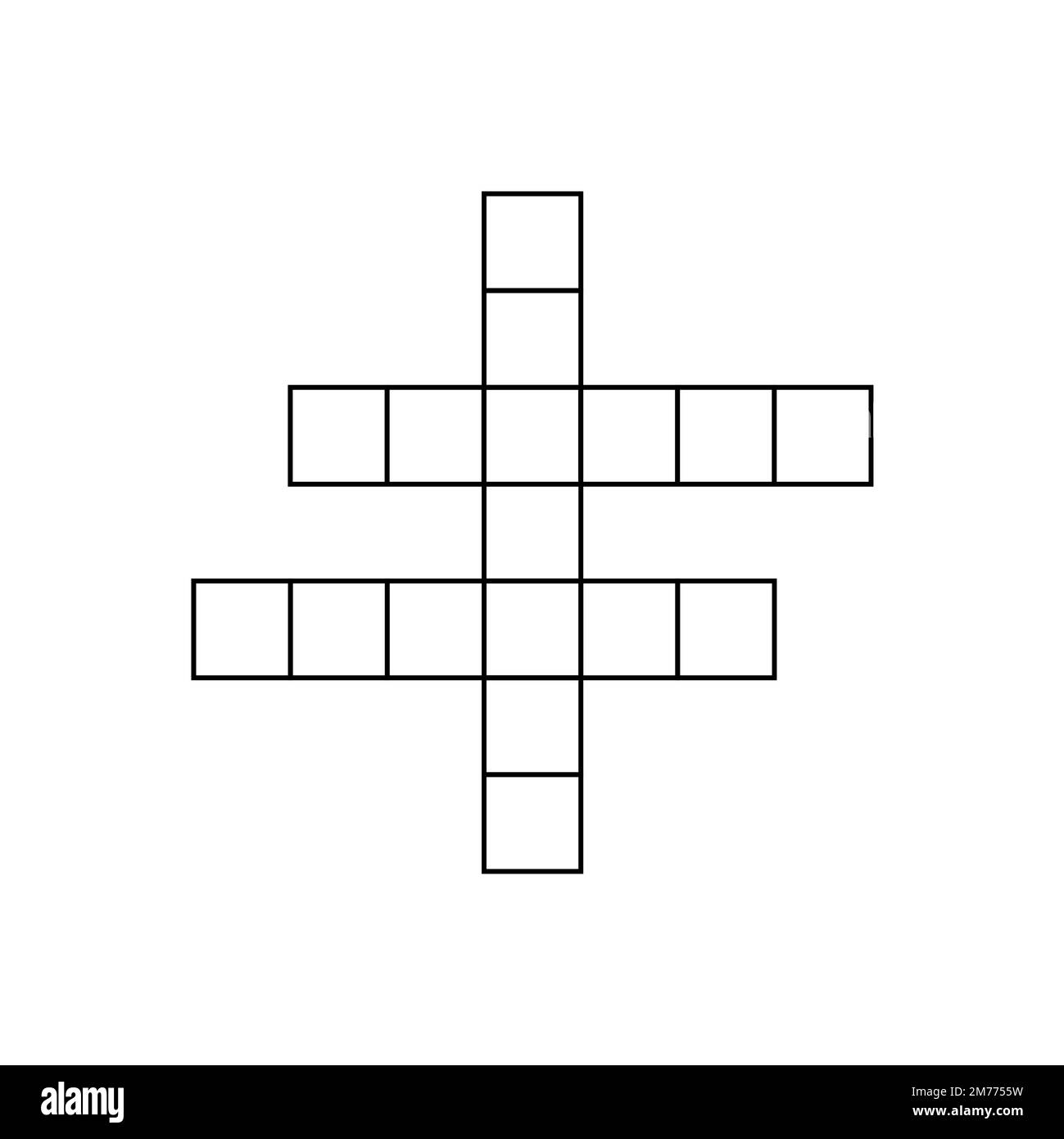 Crossword concept icon, cross word graphic symbol, web flat vector ...