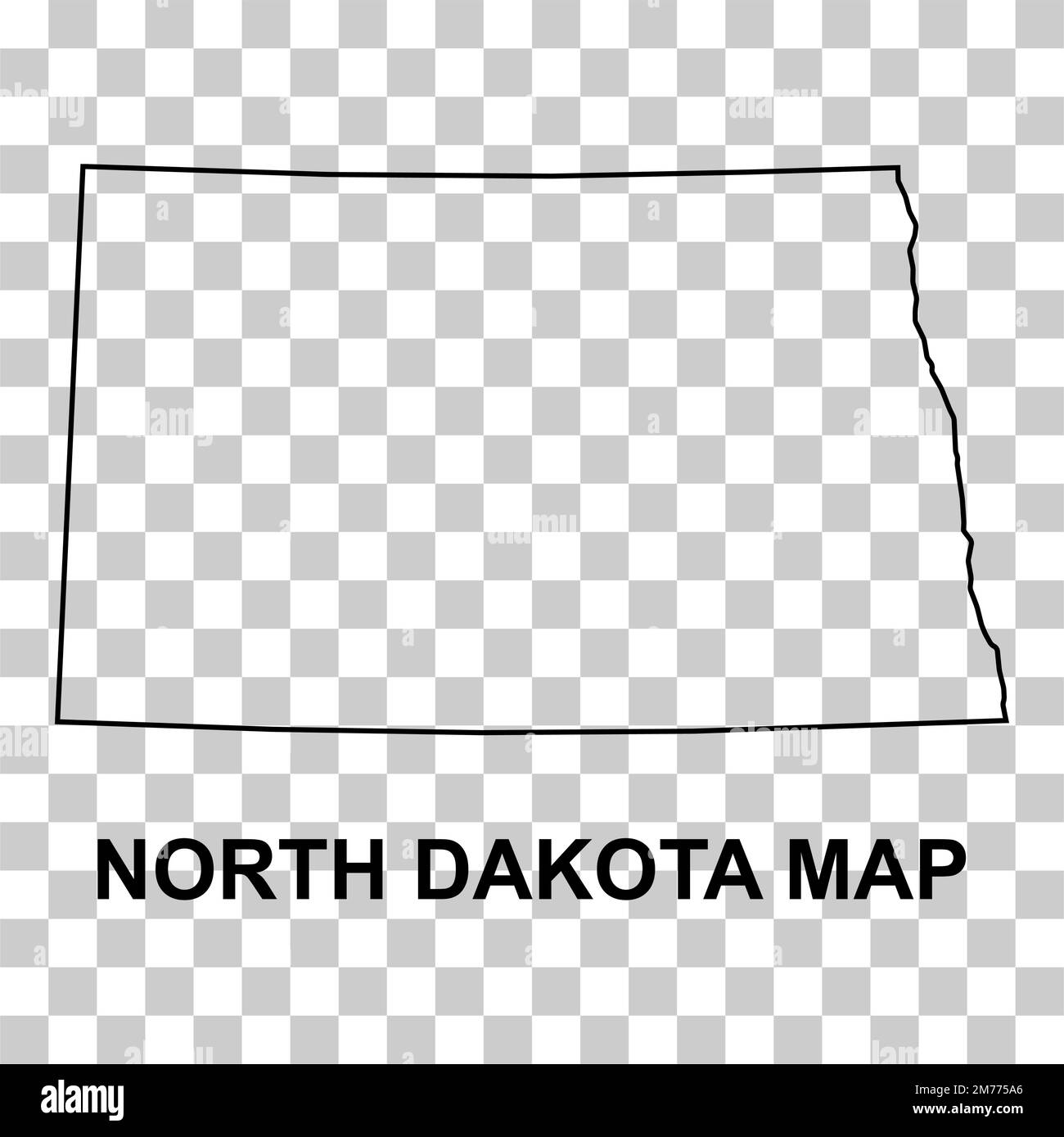 North Dakota map shape, united states of america. Flat concept icon ...