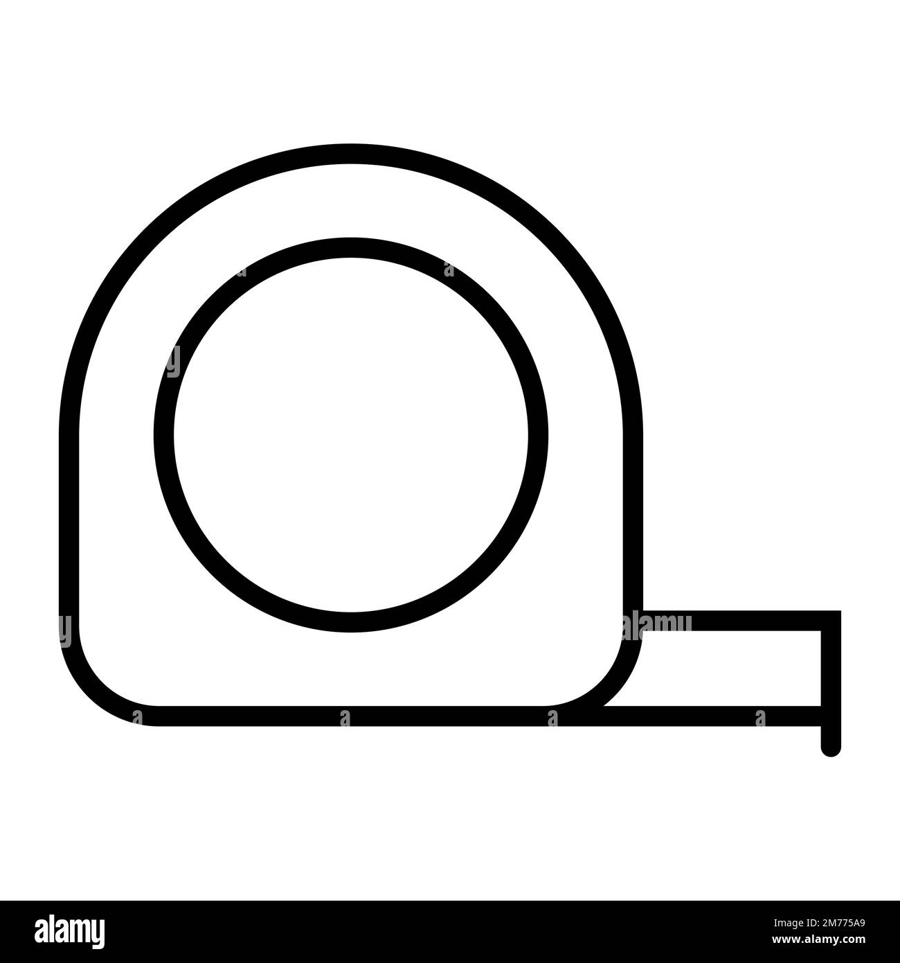 Measurement tape icon, measure tool concept design symbol, instrument ...