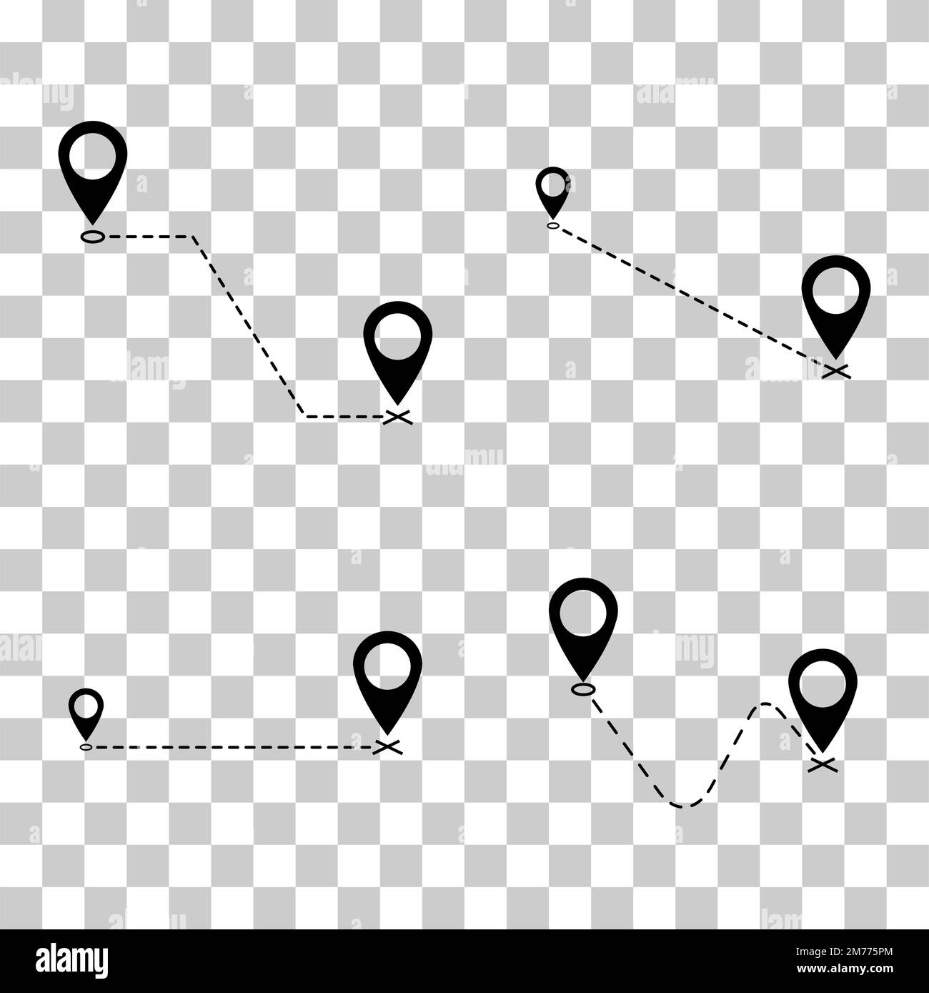 Set of We have moved announcement design, location Vector icon symbol ...