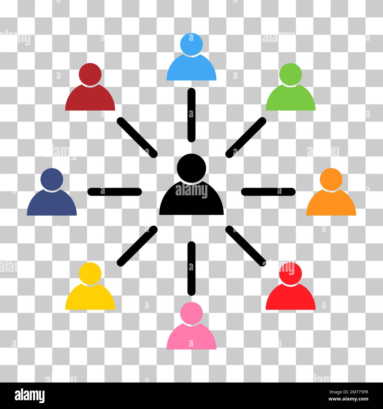 Employee engagement community vector icon, person flat web symbol ...