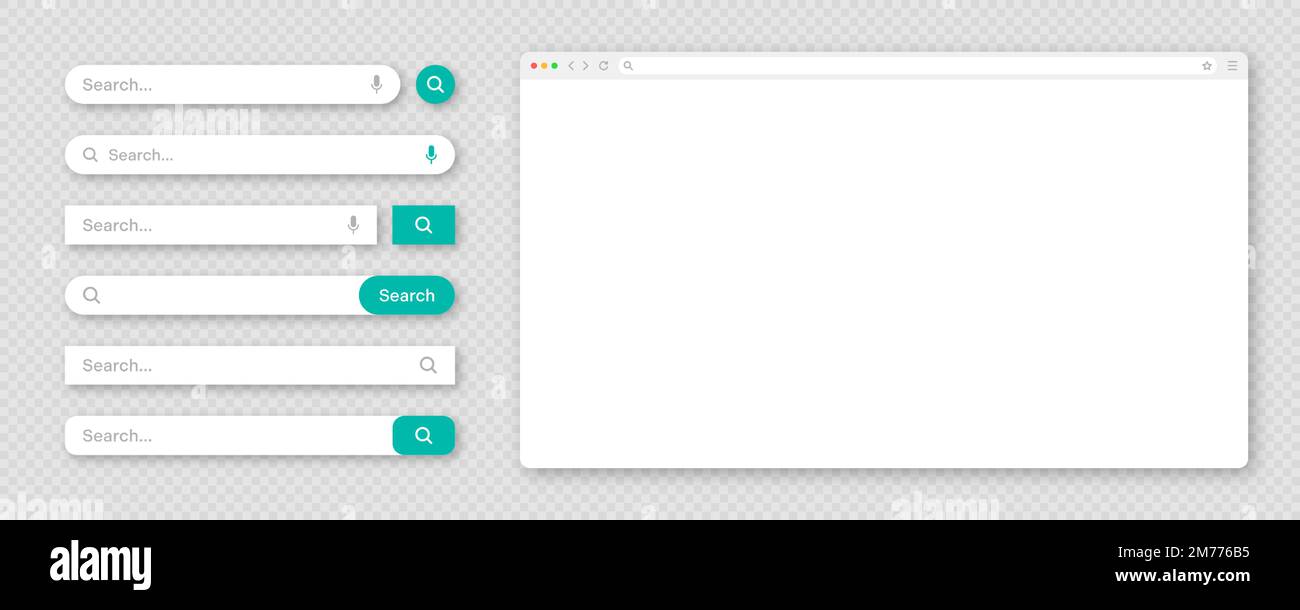 Blank internet browser window with various search bar templates. Web ... Blank internet browser window with various search bar templates. Web ...