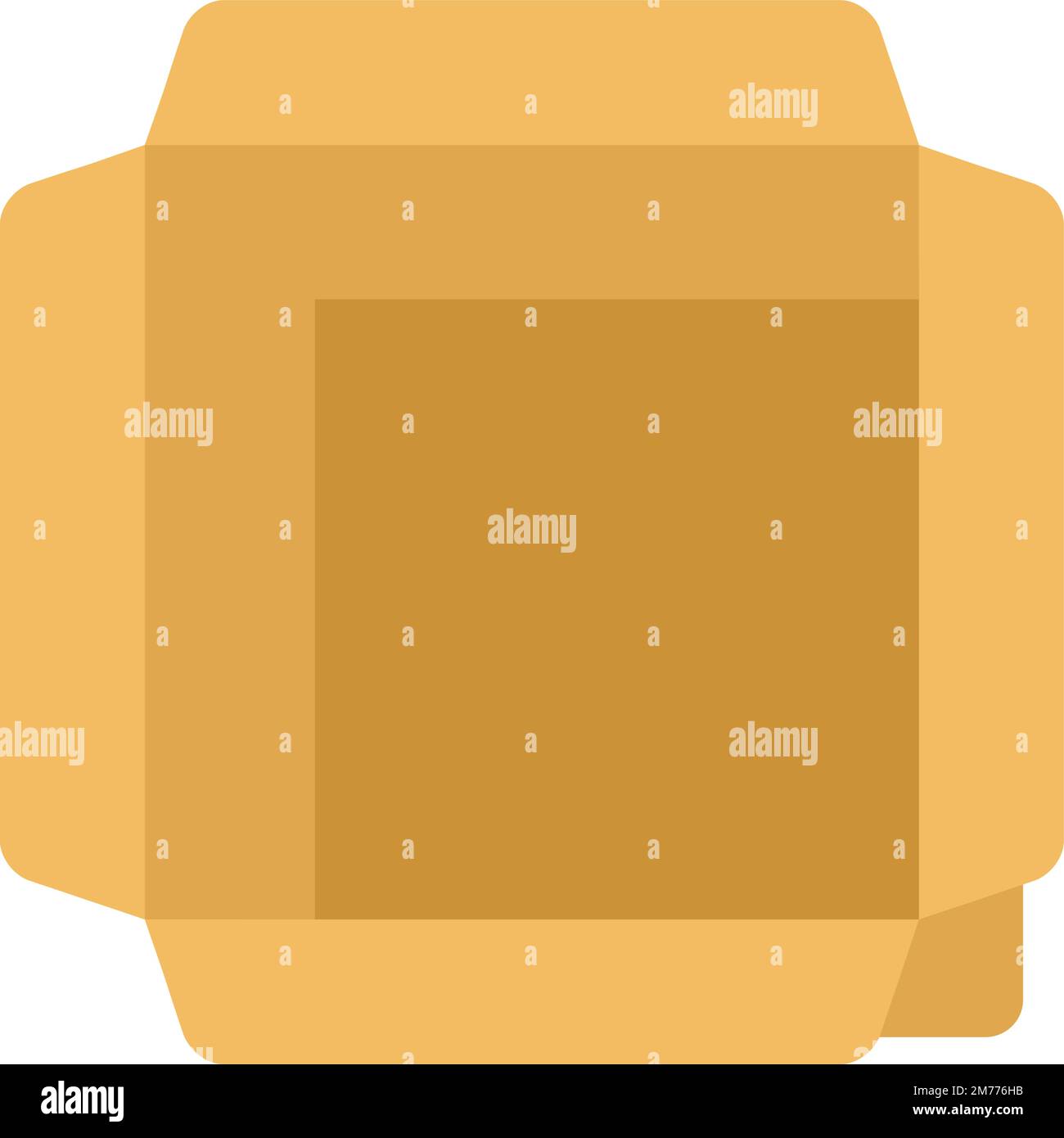 Top view box icon flat vector. Pack box. Design organic isolated Stock ...
